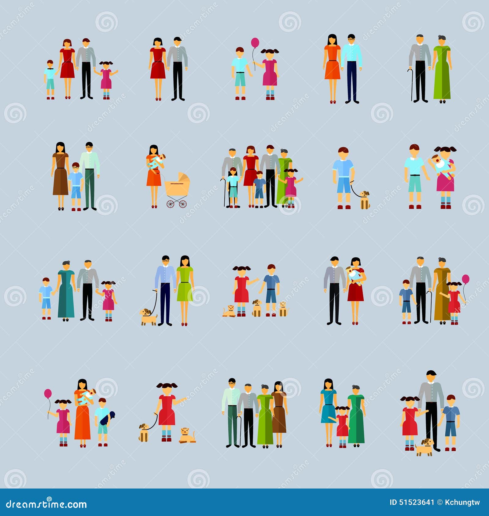 Family concept icons set stock vector. Illustration of parent - 51523641