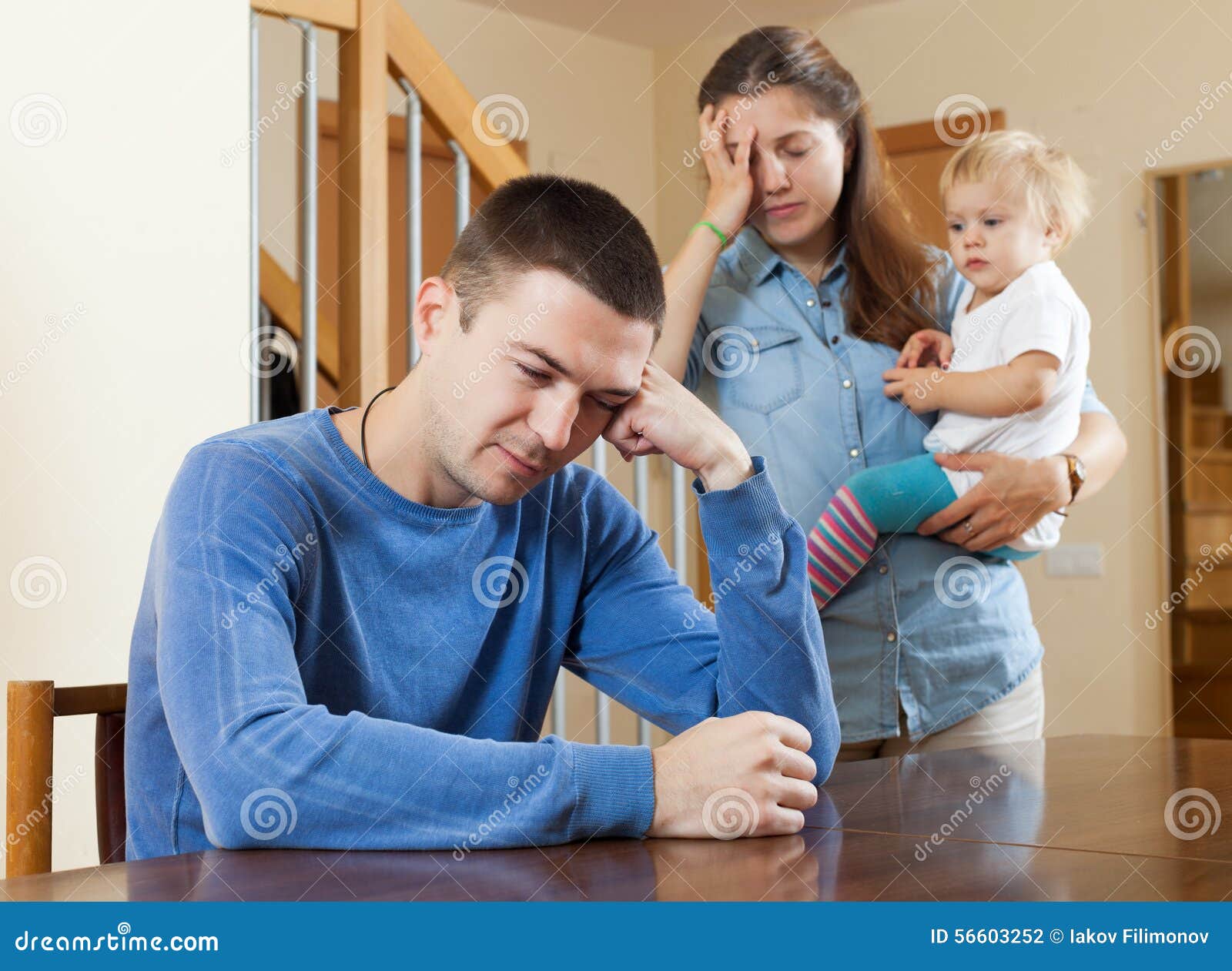 Family conflict at home stock photo. Image of husband - 56603252