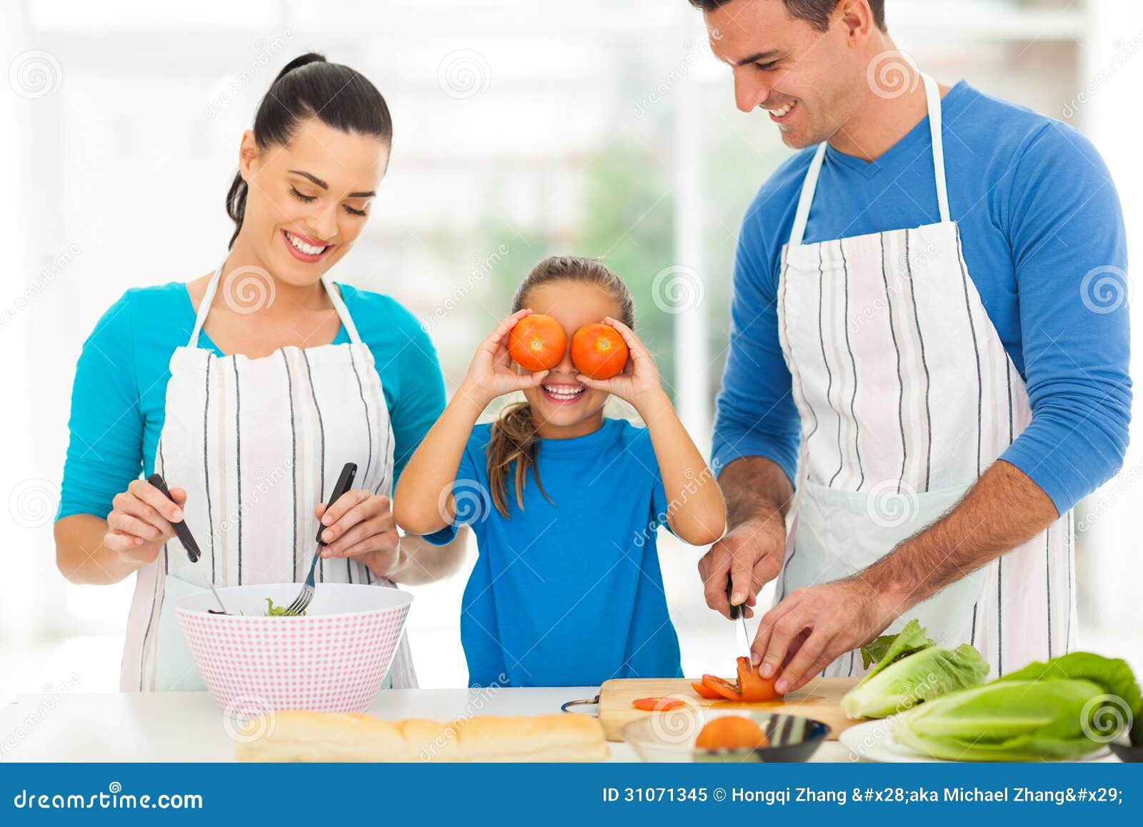 Family cooking kitchen stock image. Image of kitchen - 31071345