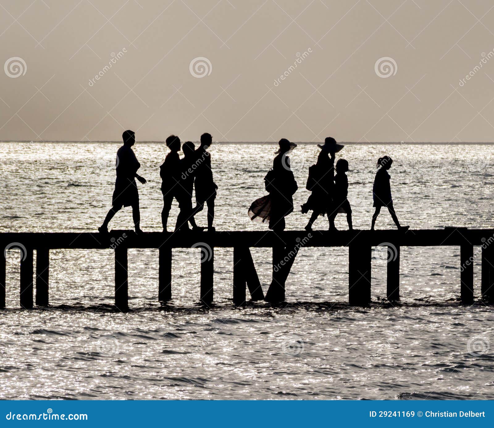 Family crossing bridge stock image. Image of hands, child - 29241169