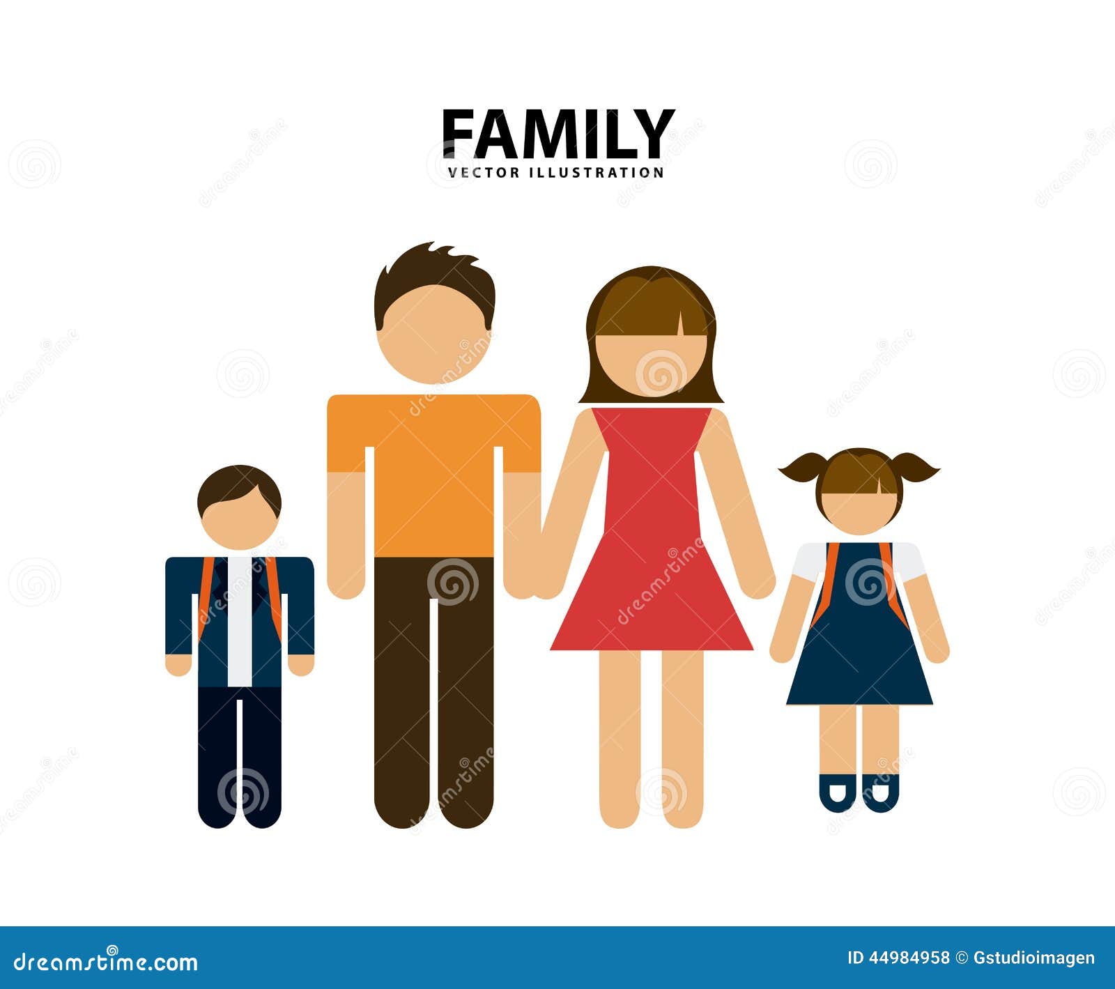 Family design stock vector. Illustration of little, love - 44984958