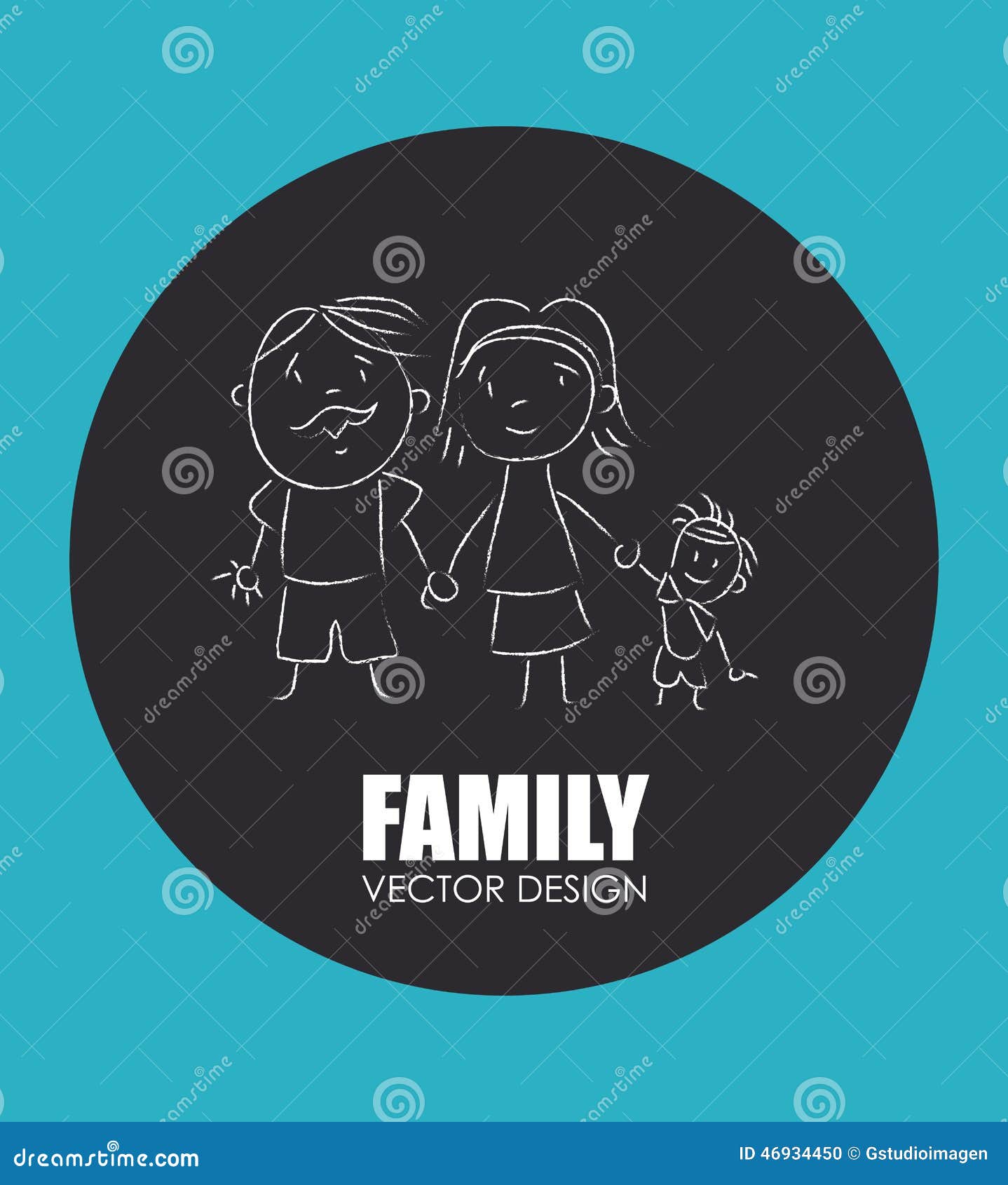 Family design stock vector. Illustration of kids, support - 46934450