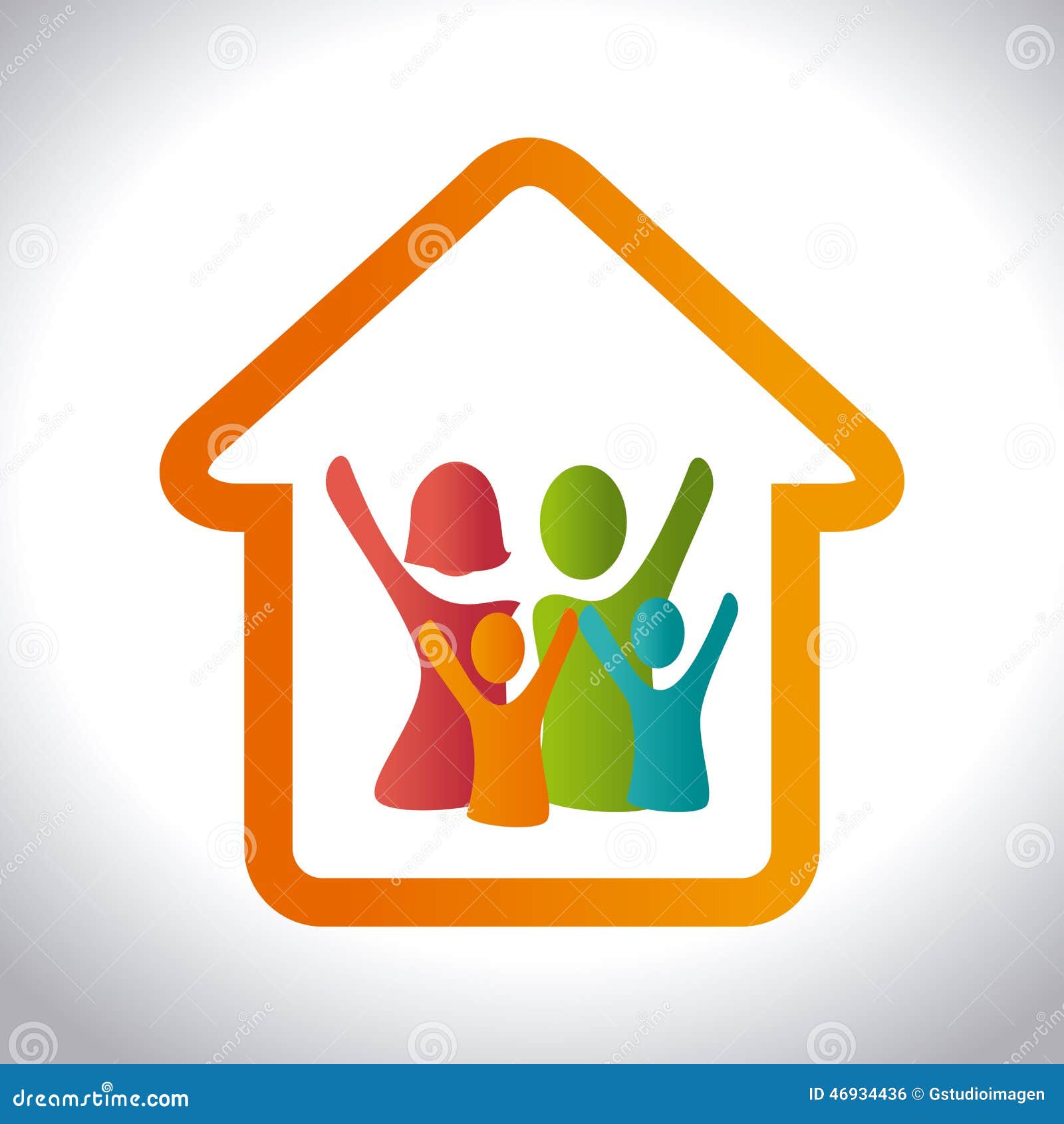 Family design stock vector. Illustration of people, symbol - 46934436