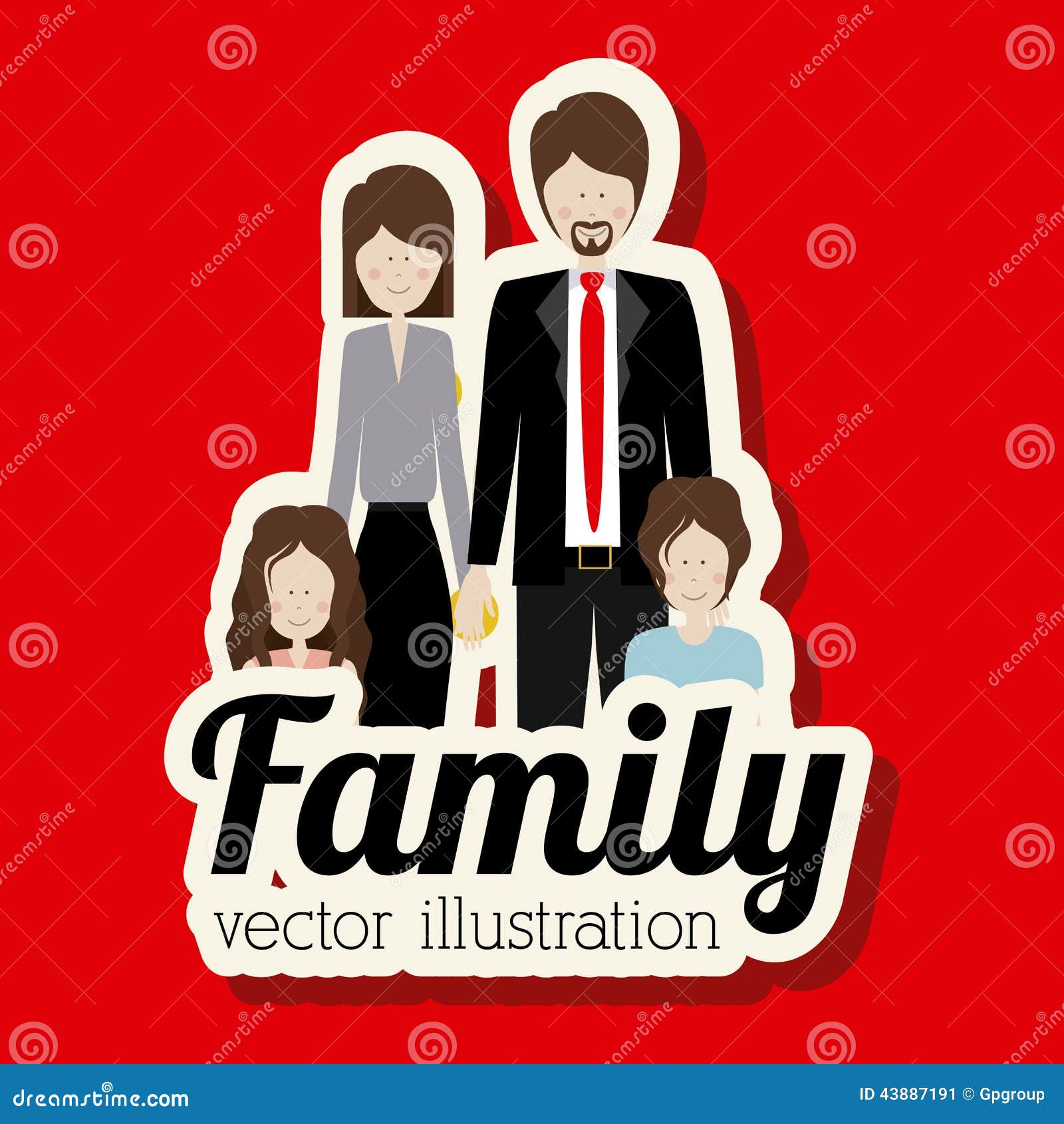 Family design stock vector. Illustration of people, unity - 43887191