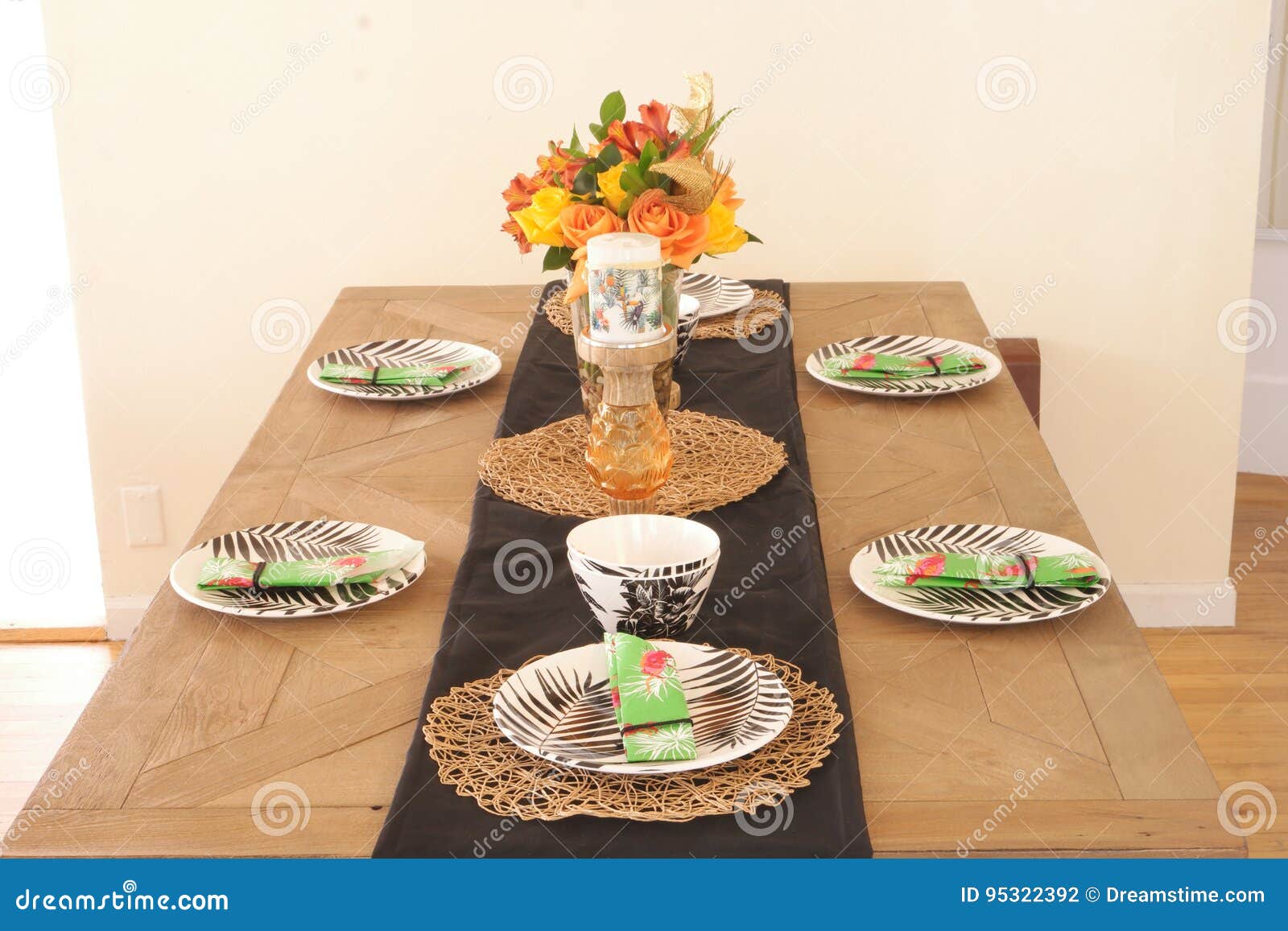 Family Dining Table stock photo. Image of centered, room - 95322392