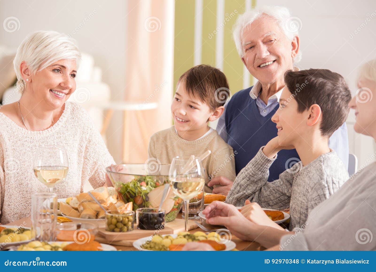 Family during dinner stock photo. Image of table, relax - 92970348