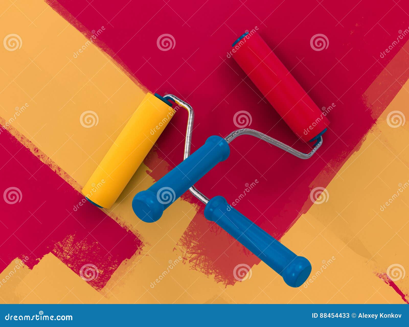Family Dispute about Color of Wall Paint Stock Illustration ...