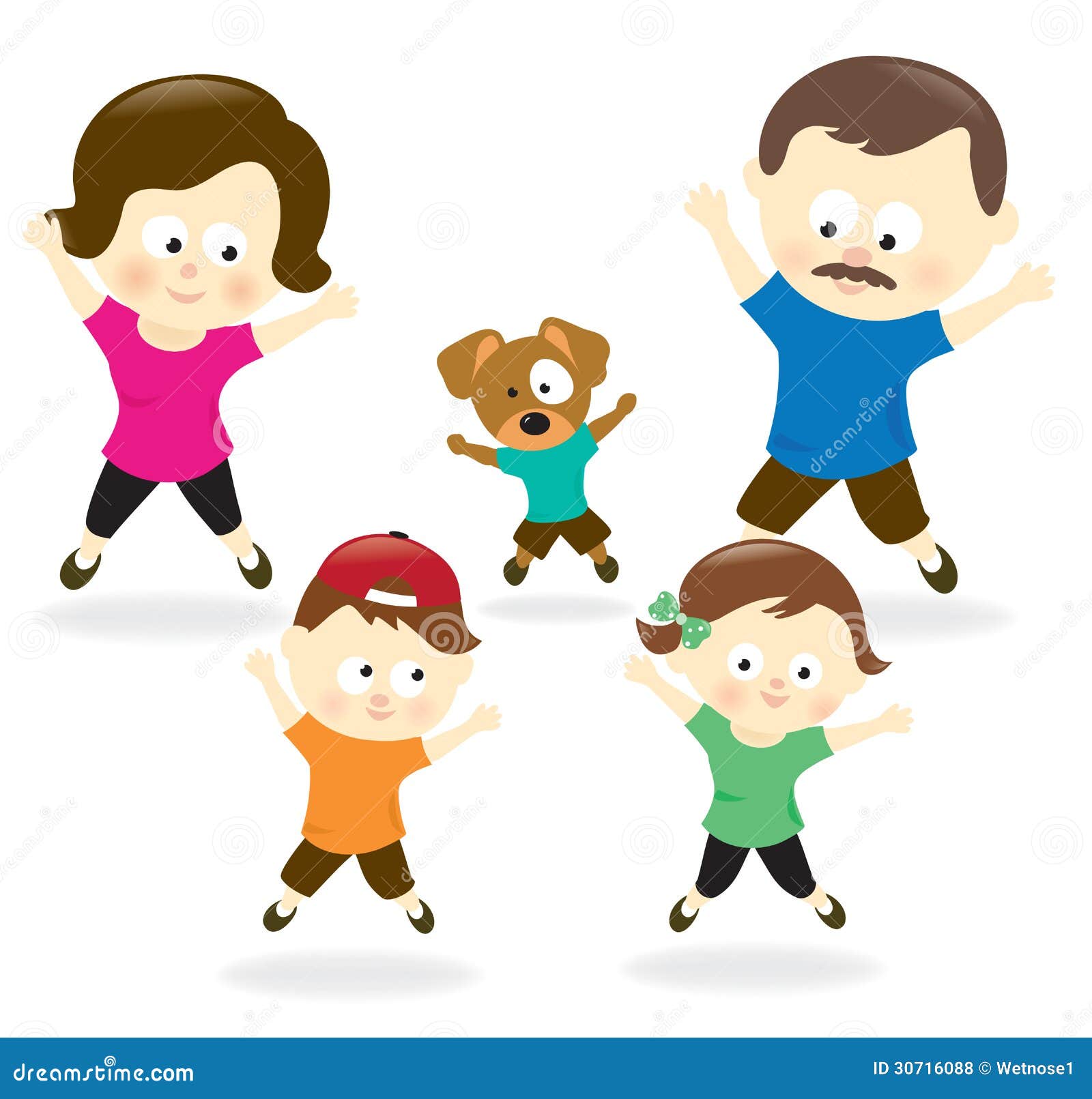 Jumping Jacks Exercise Girl Workout Silhouettes Illustration. Cartoon ...