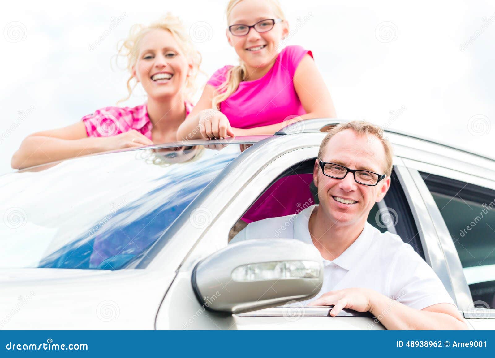 Family driving in car stock photo. Image of travel, leaving - 48938962
