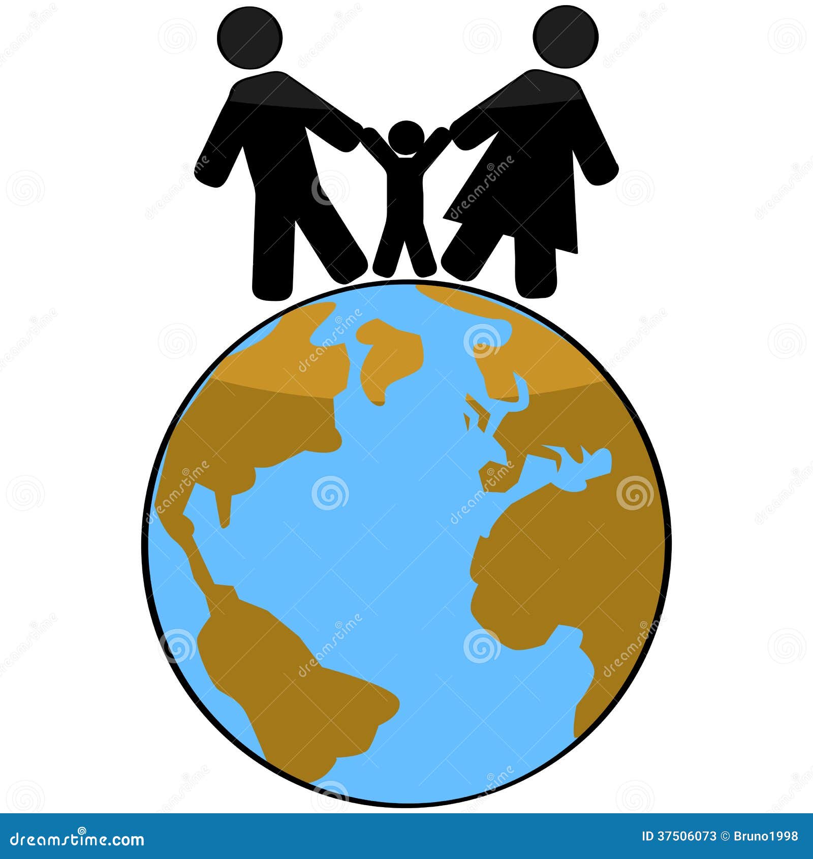 Family Earth stock vector. Illustration of person, human - 37506073