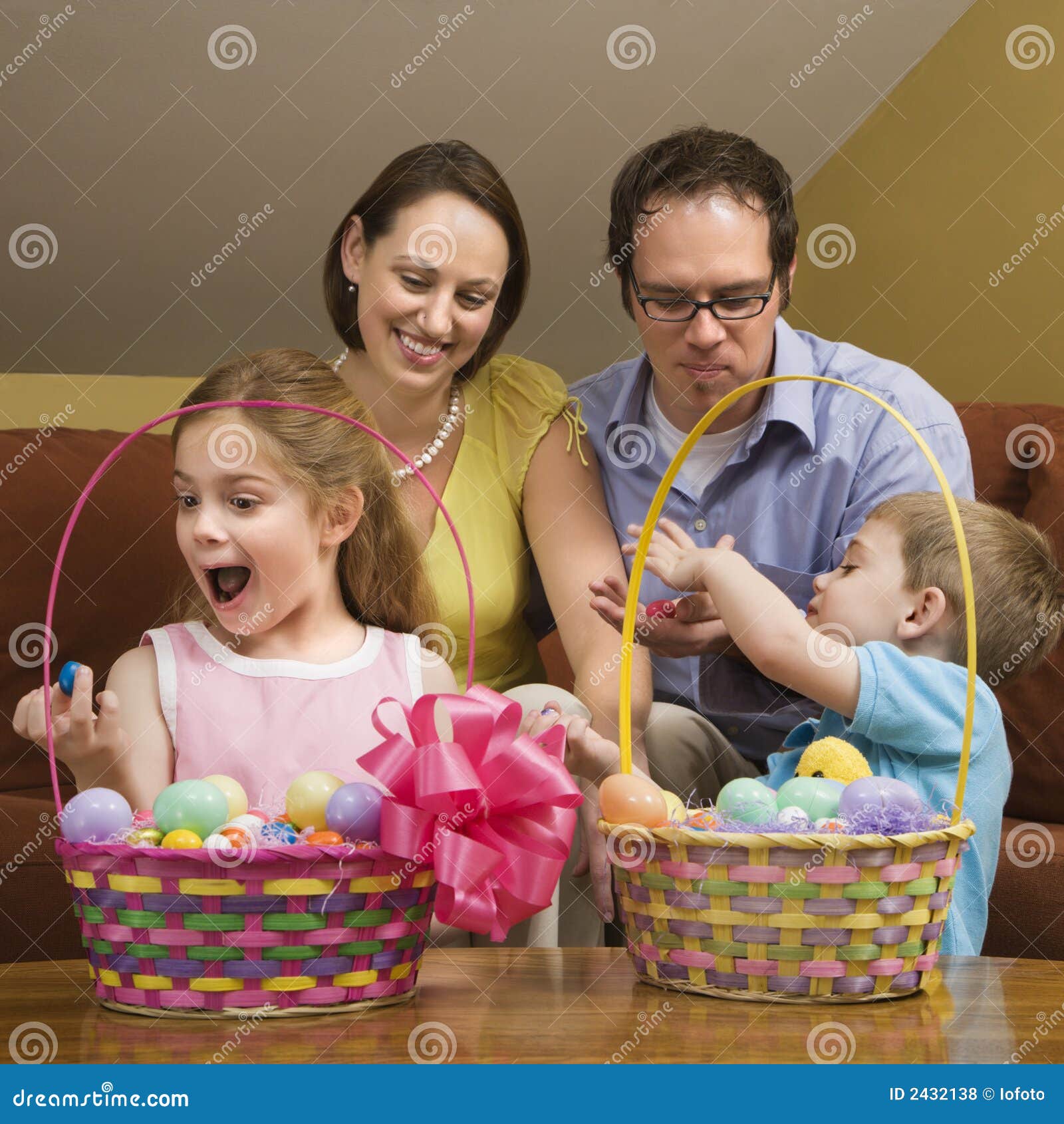 Family at Easter. stock photo. Image of caucasian, brother - 2432138