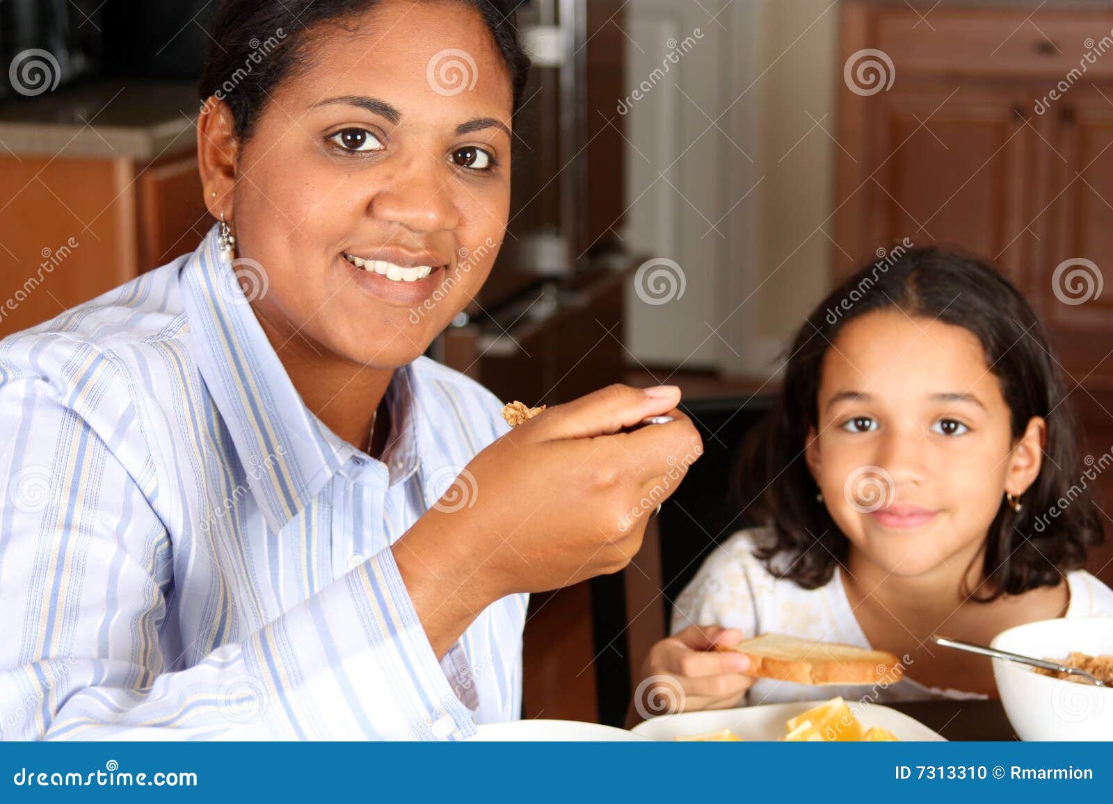 Family Eating Breakfast stock photo. Image of diet, female - 7313310