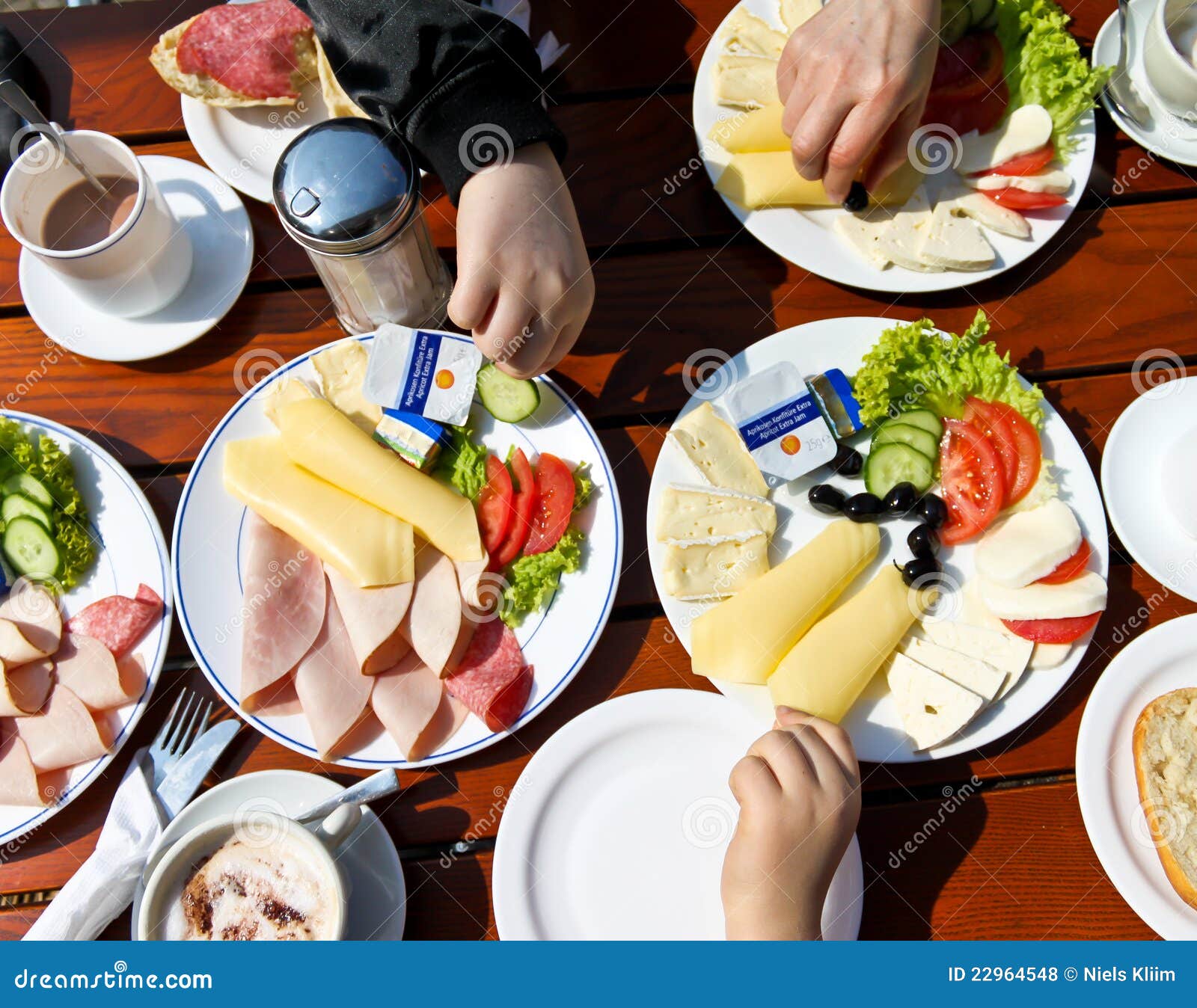 A family eating brunch stock photo. Image of glass, brunch - 22964548