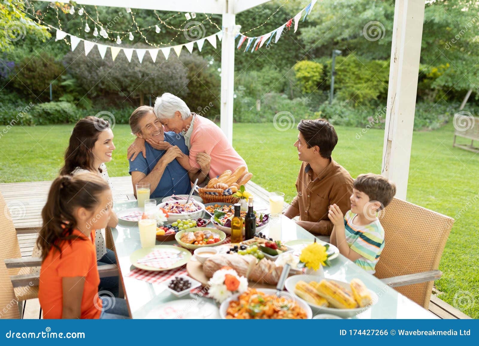Family Eating Outside Together in Summer Stock Photo - Image of copy ... Family Eating Outside Together in Summer Stock Photo - Image of copy ...