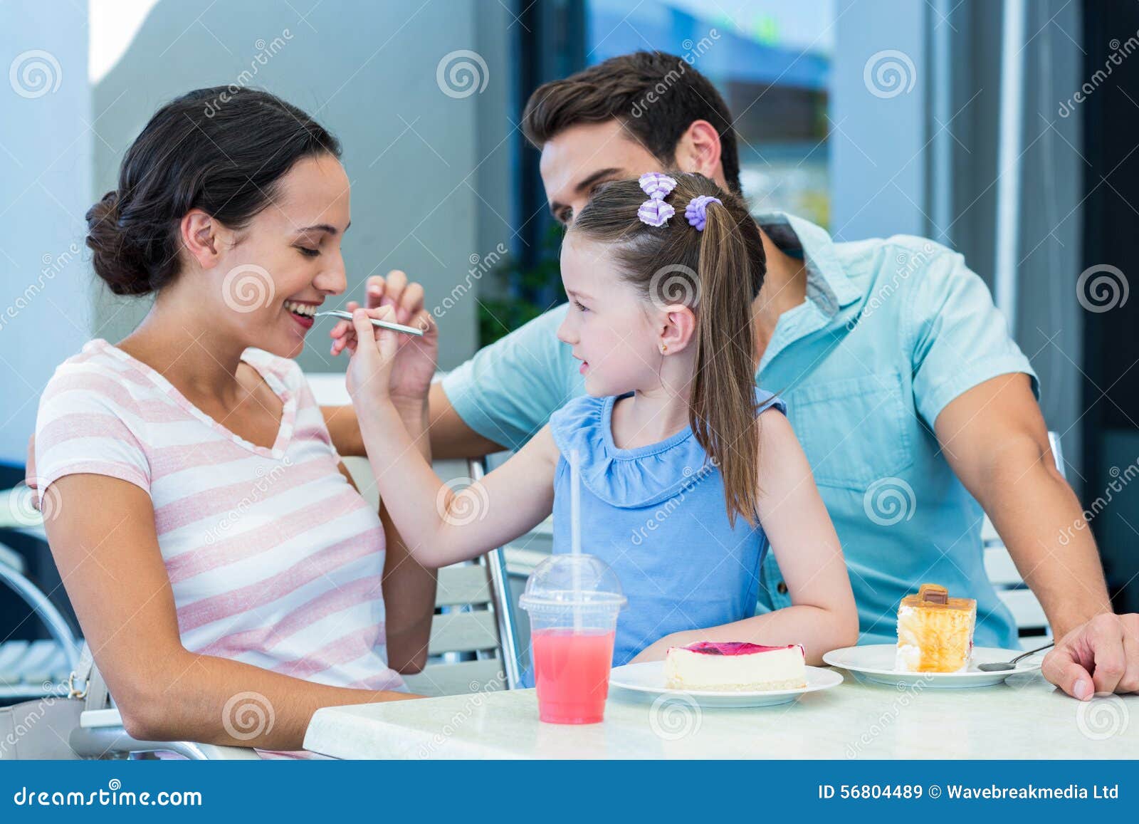 A Family Eating at the Restaurant Stock Image - Image of adult ...