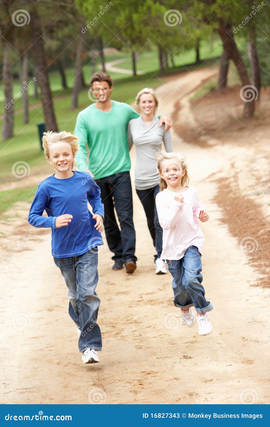 Family Enjoying Walk in Park Stock Image - Image of enjoying, lifestyle ...