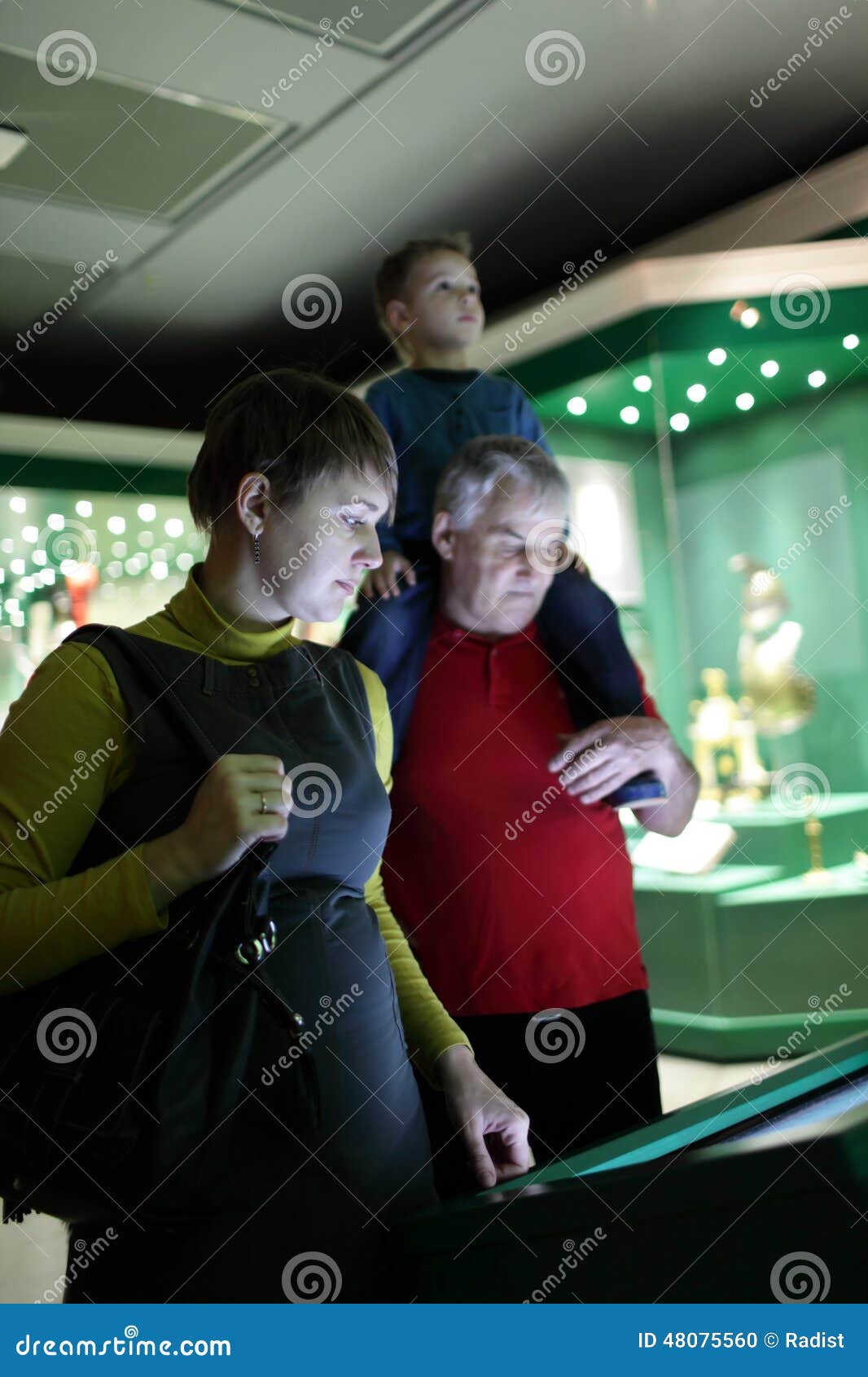 Family at the exhibition stock photo. Image of love, adult - 48075560