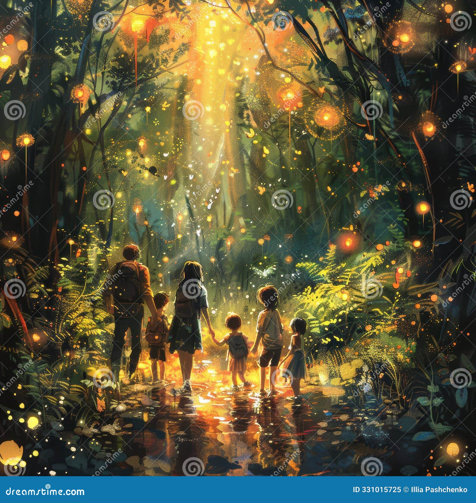 Exploring A Magical Gold Mine Tunnel With Glittering Jewels. Concept ...