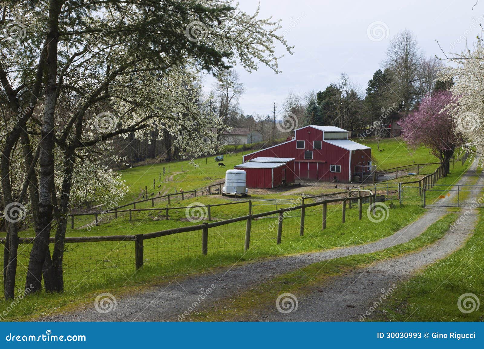 Family Farm in Rural Oregon. Stock Image - Image of rural, gate: 30030993
