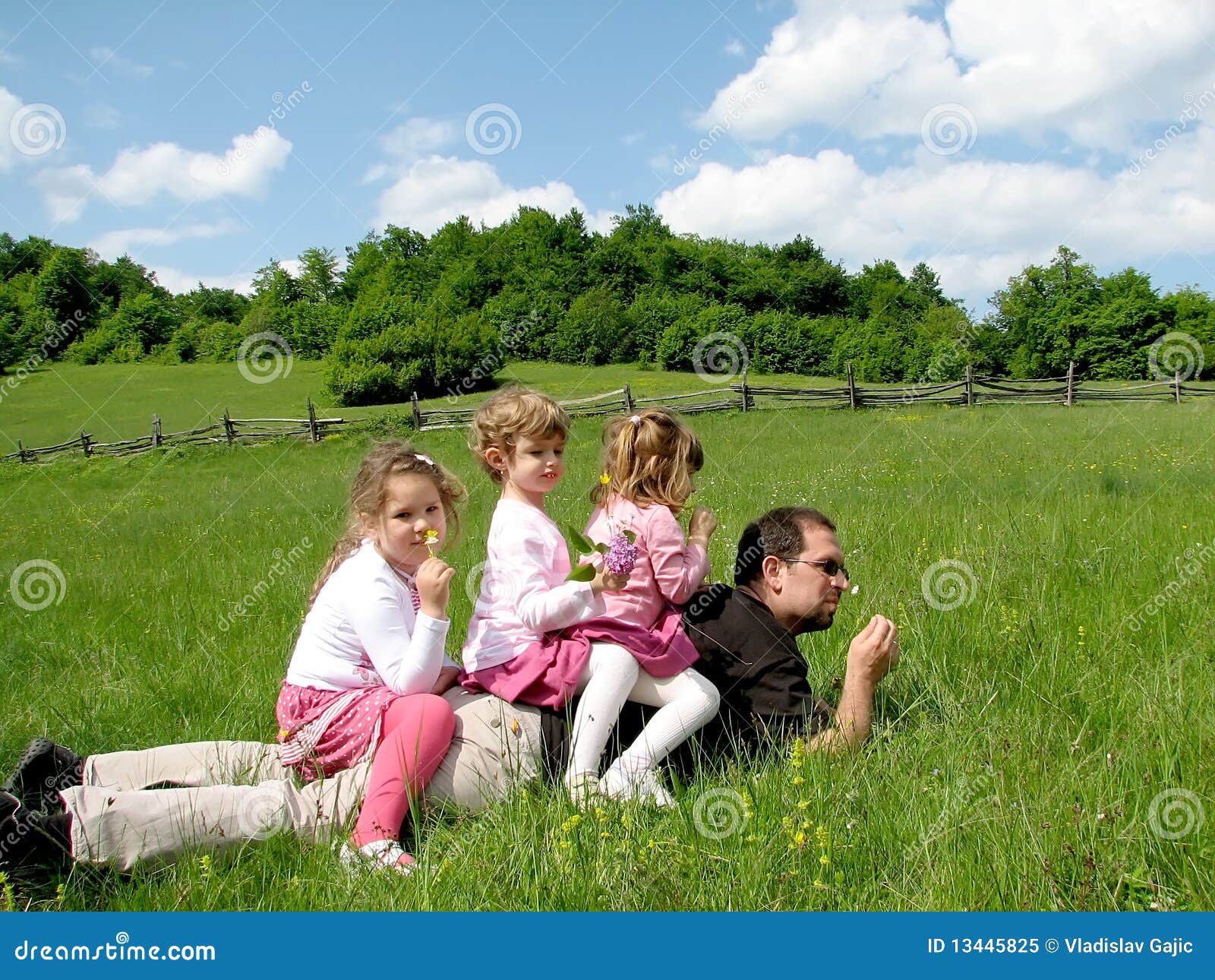 Family on the field stock image. Image of field, seat - 13445825