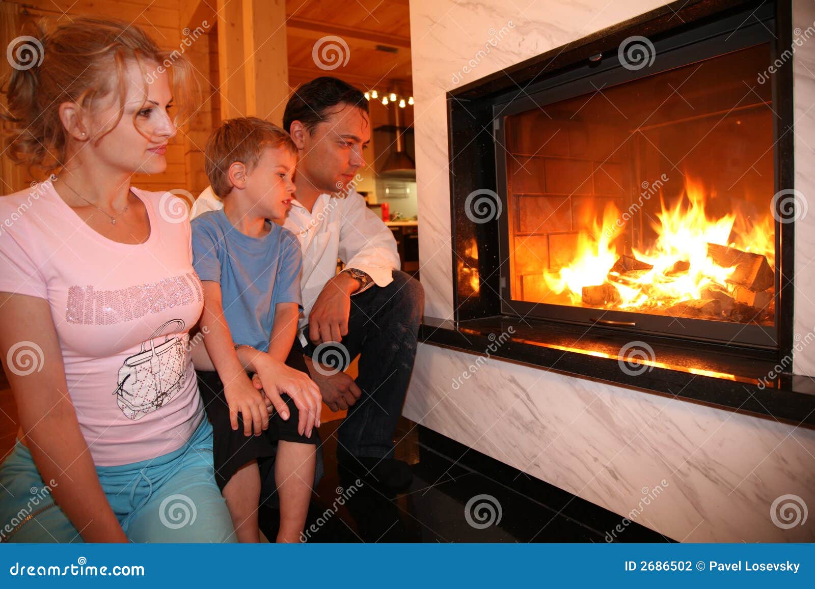 Family and fireplace stock photo. Image of beauty, culture - 2686502