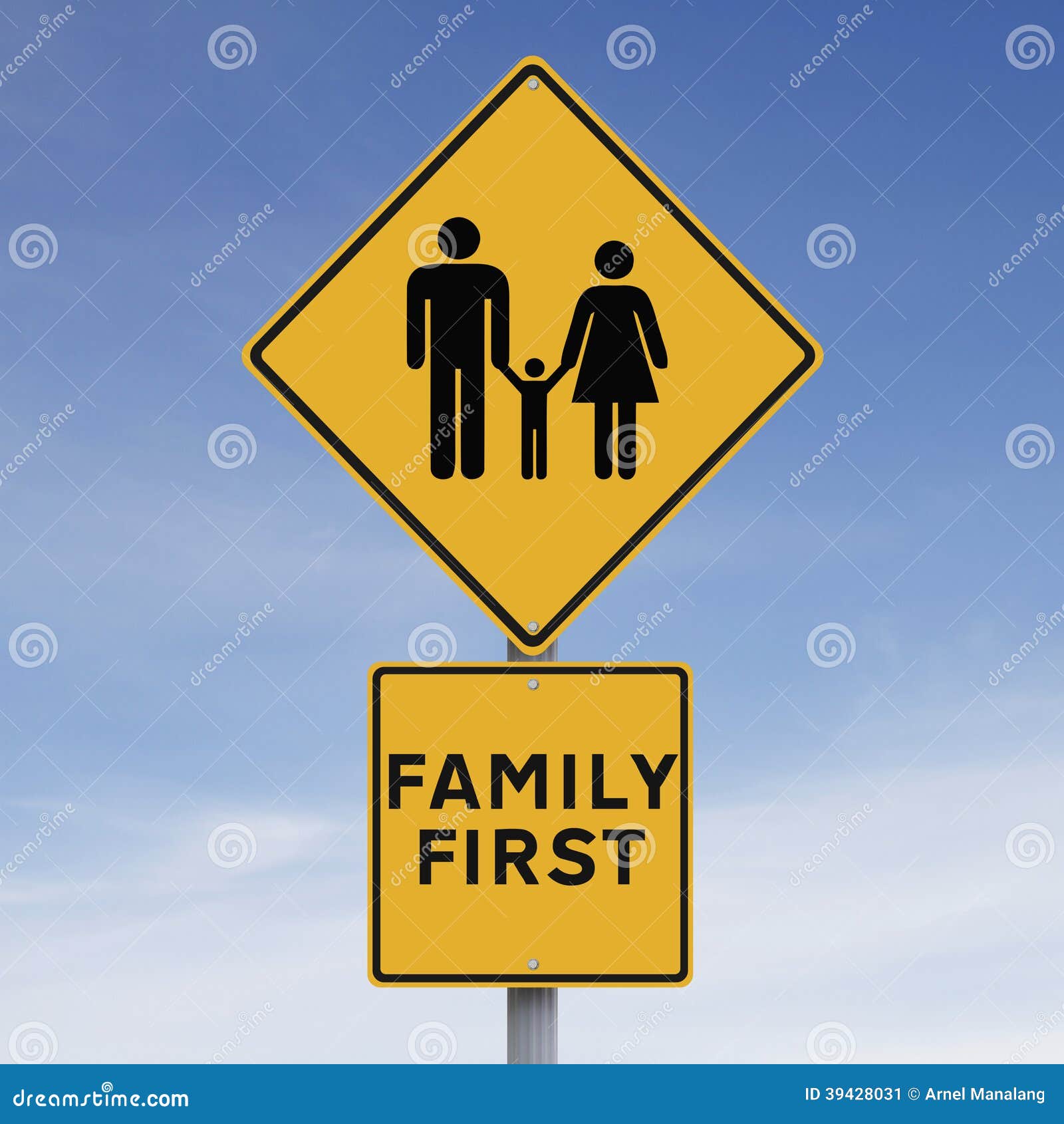 Family First stock image. Image of yellow, holding, road - 39428031