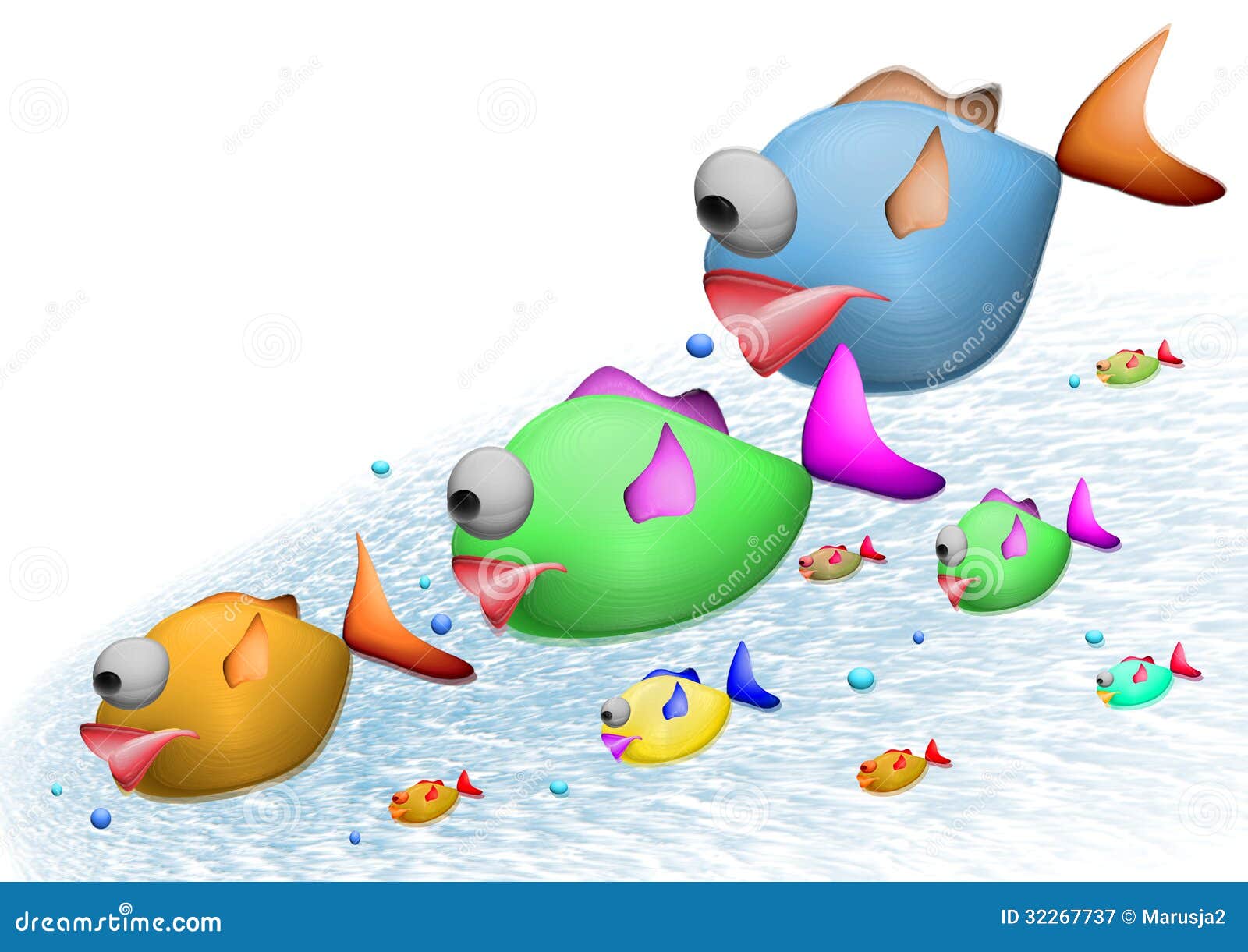 Family of fish stock illustration. Illustration of group - 32267737