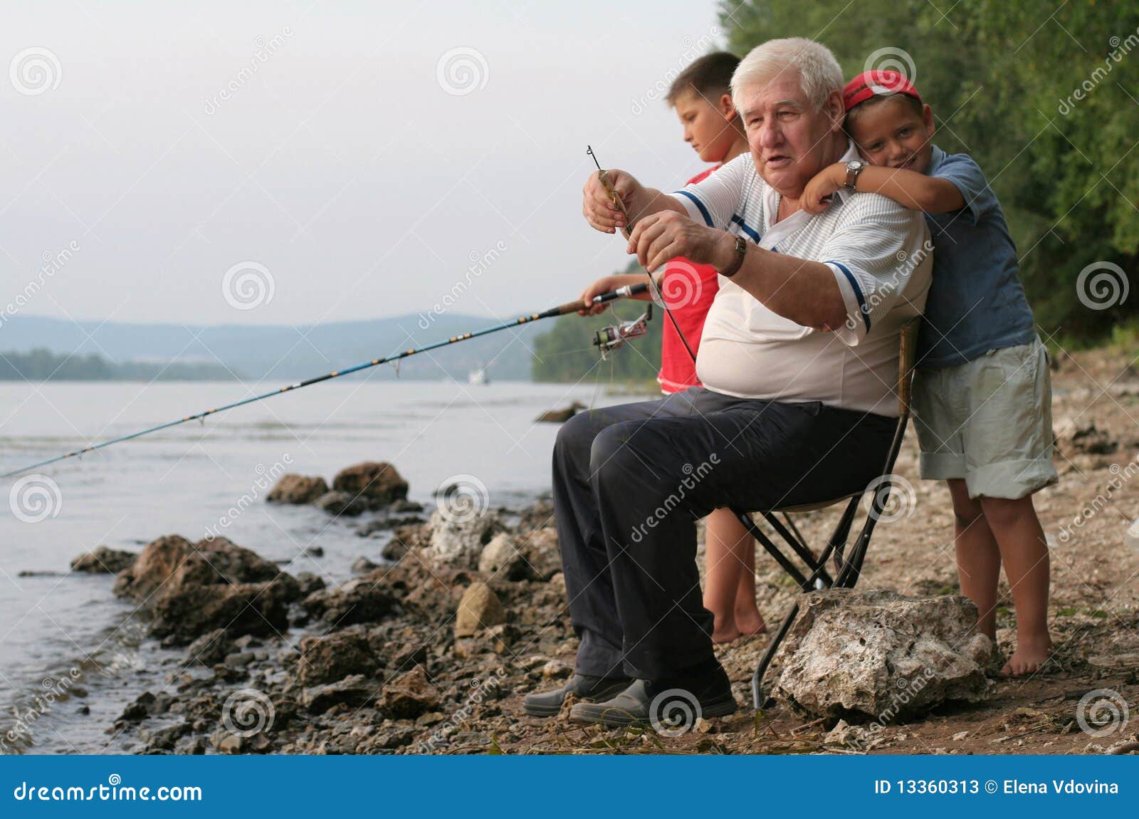 Family fishing stock image. Image of nature, lure, fisherman - 13360313