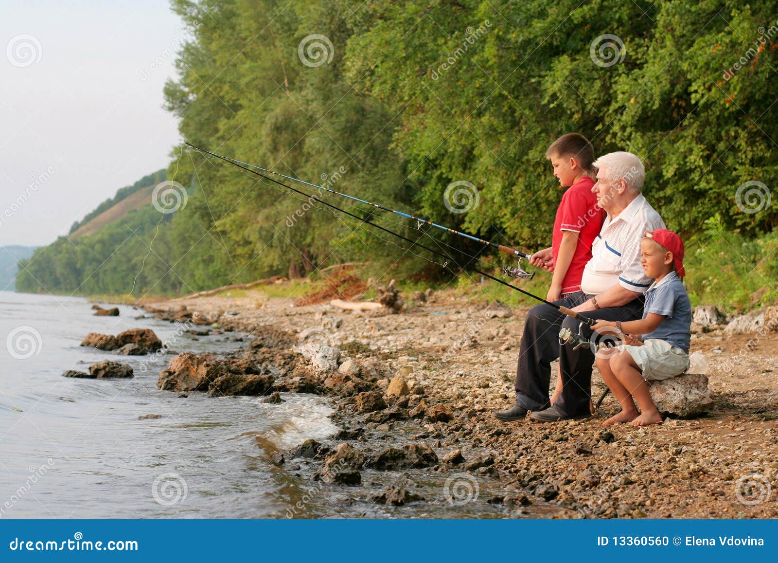 Family fishing stock photo. Image of childhood, relax - 13360560