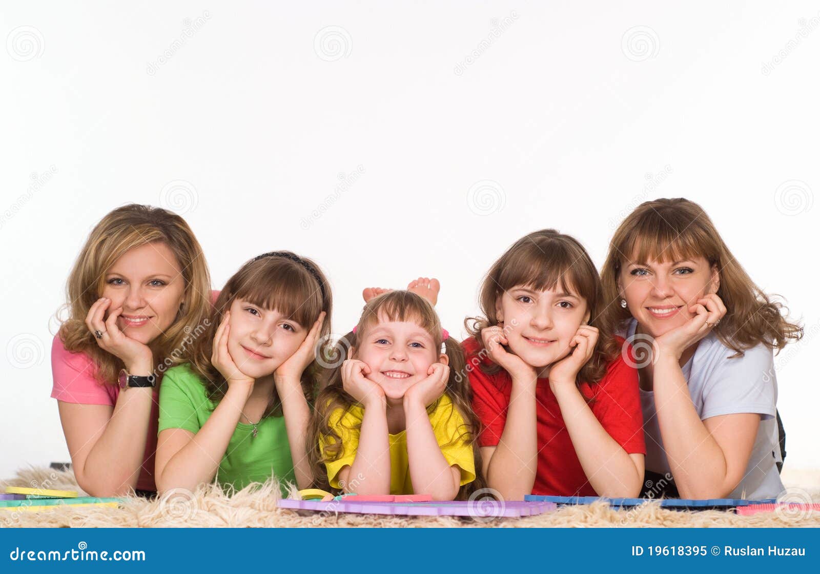 Family of a five stock image. Image of children, life - 19618395