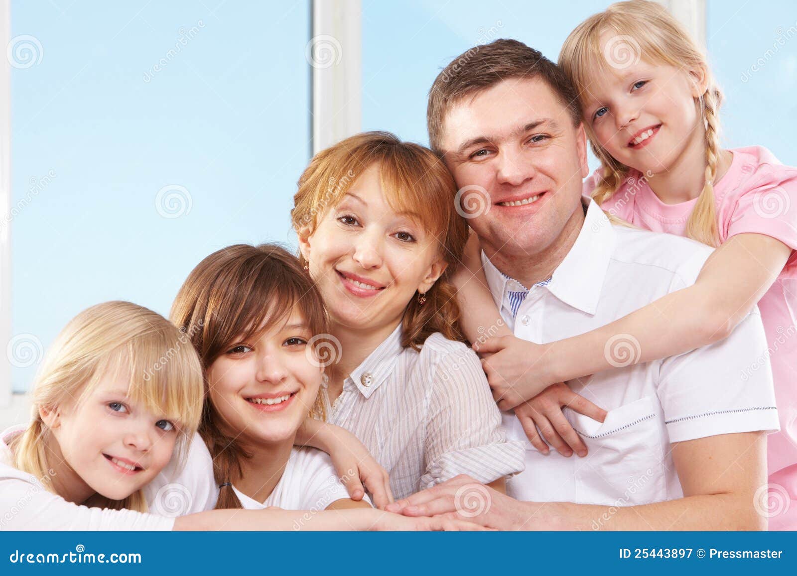 Family of five stock image. Image of happy, generation - 25443897