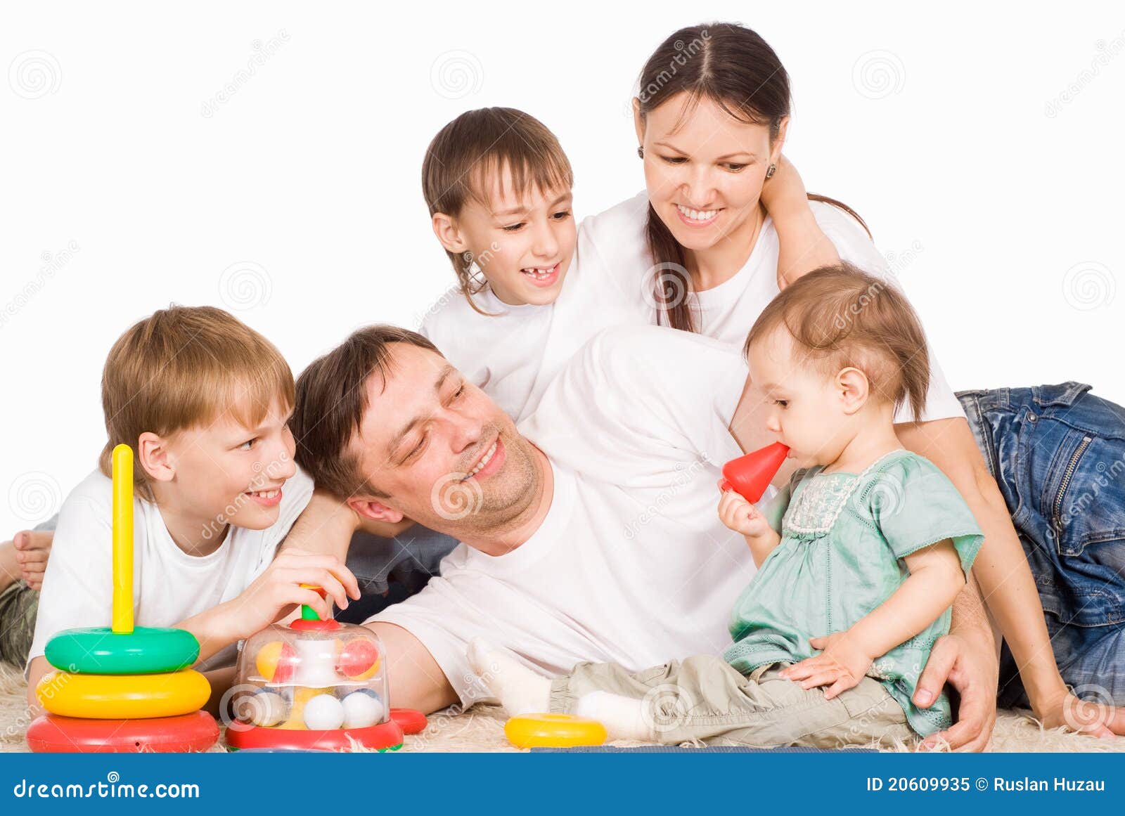 Family of a five on carpet stock image. Image of people - 20609935