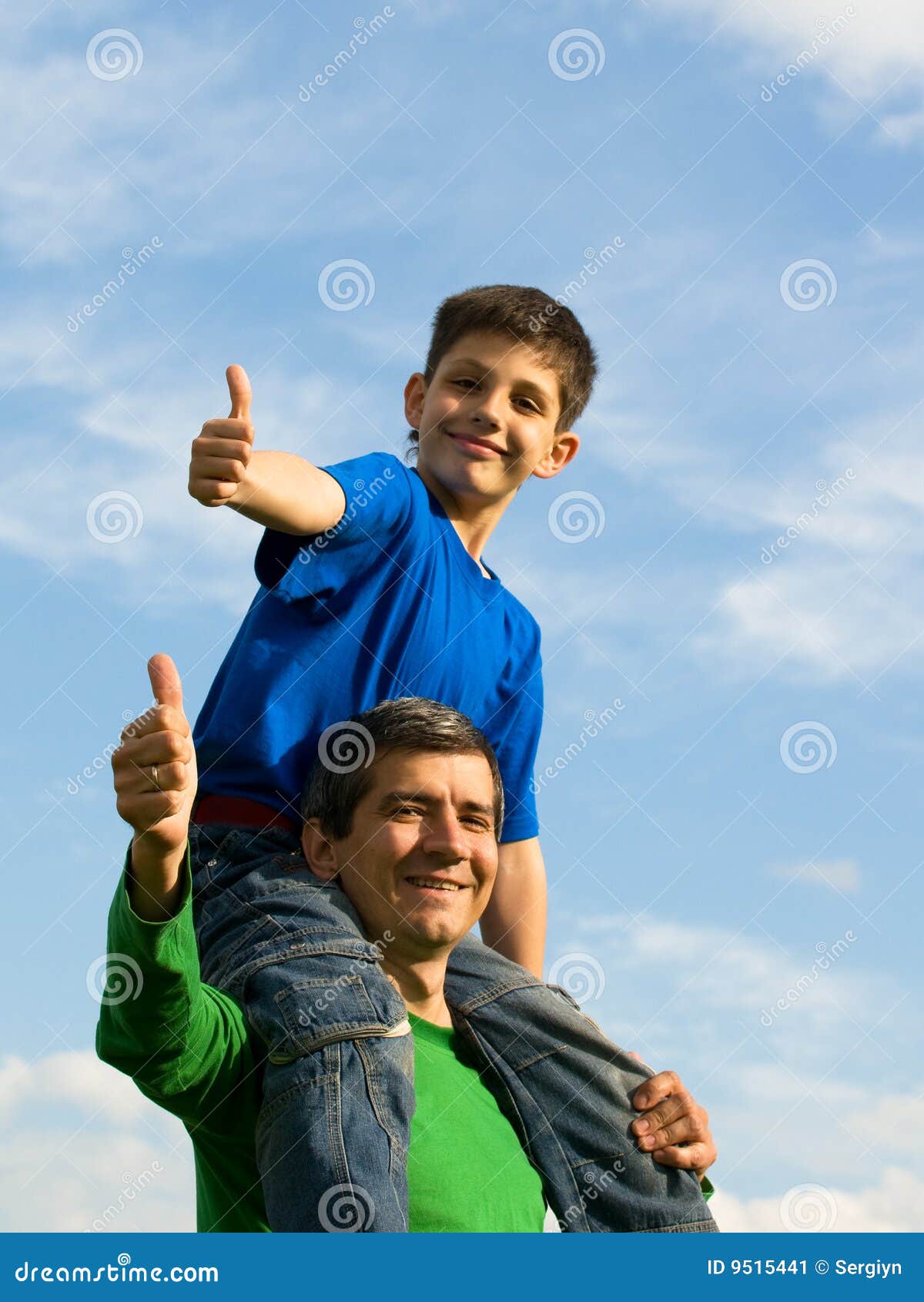 Family Flying in the Clouds Stock Image - Image of love, kids: 9515441
