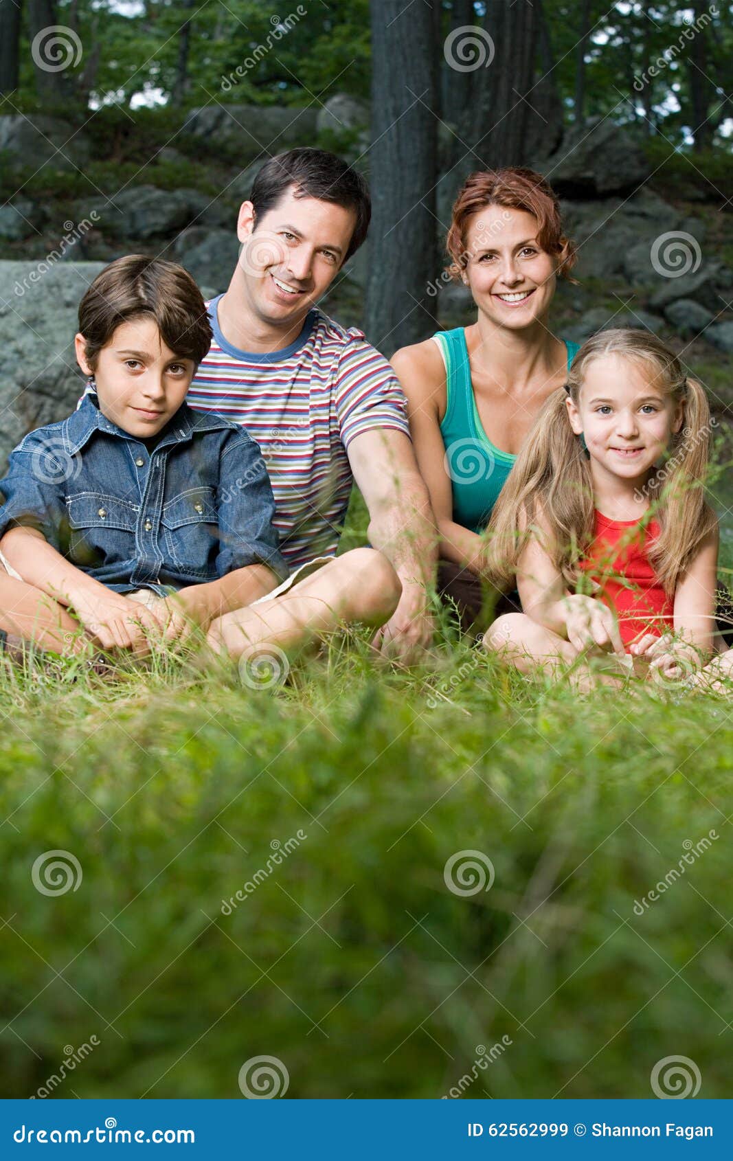 Family in forest stock image. Image of happiness, brother - 62562999