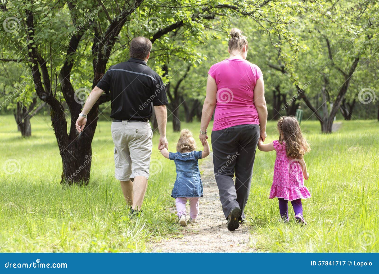 Family in Forest Having Fun Together Stock Image - Image of friends ...