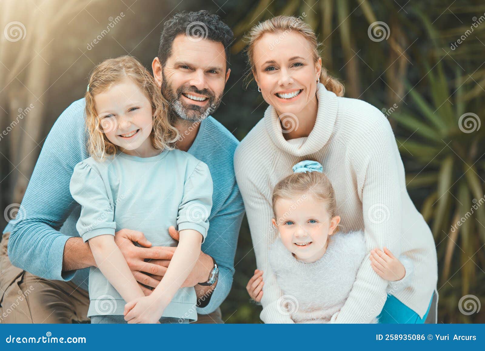 Family is Forever. a Family Standing Together in a Yard. Stock Photo ...