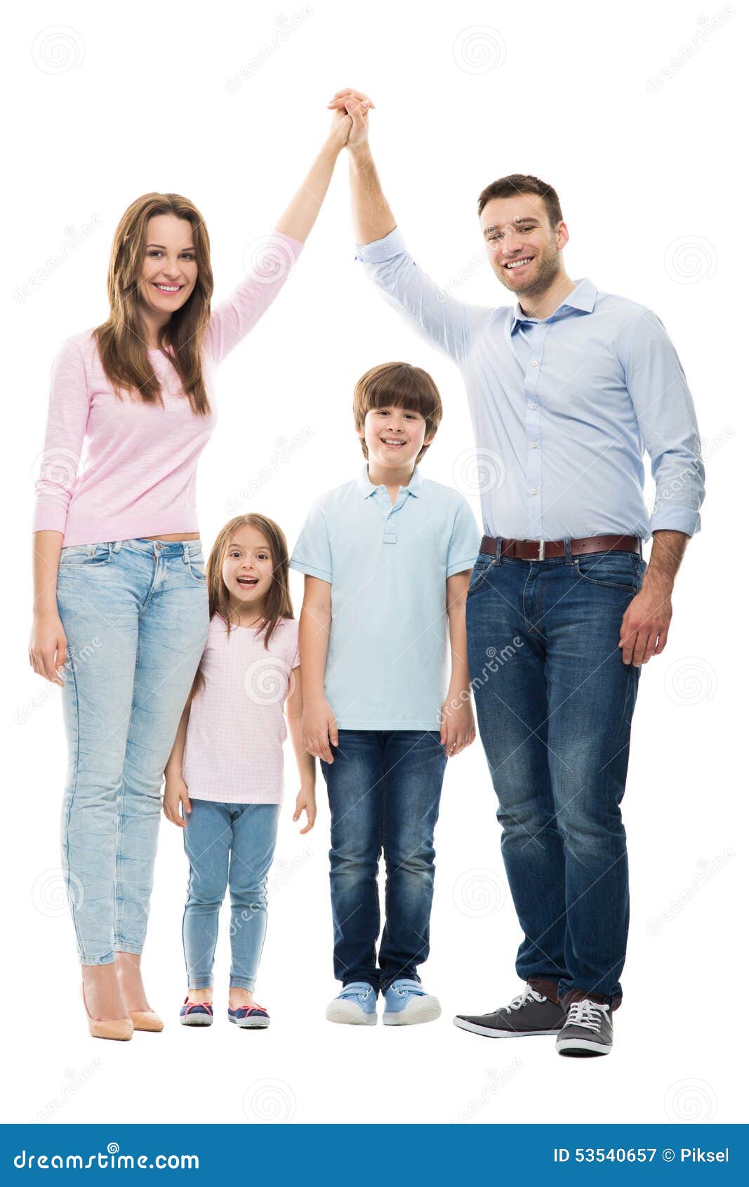 Family Forming Shape of Home Stock Image - Image of happy, couple: 53540657