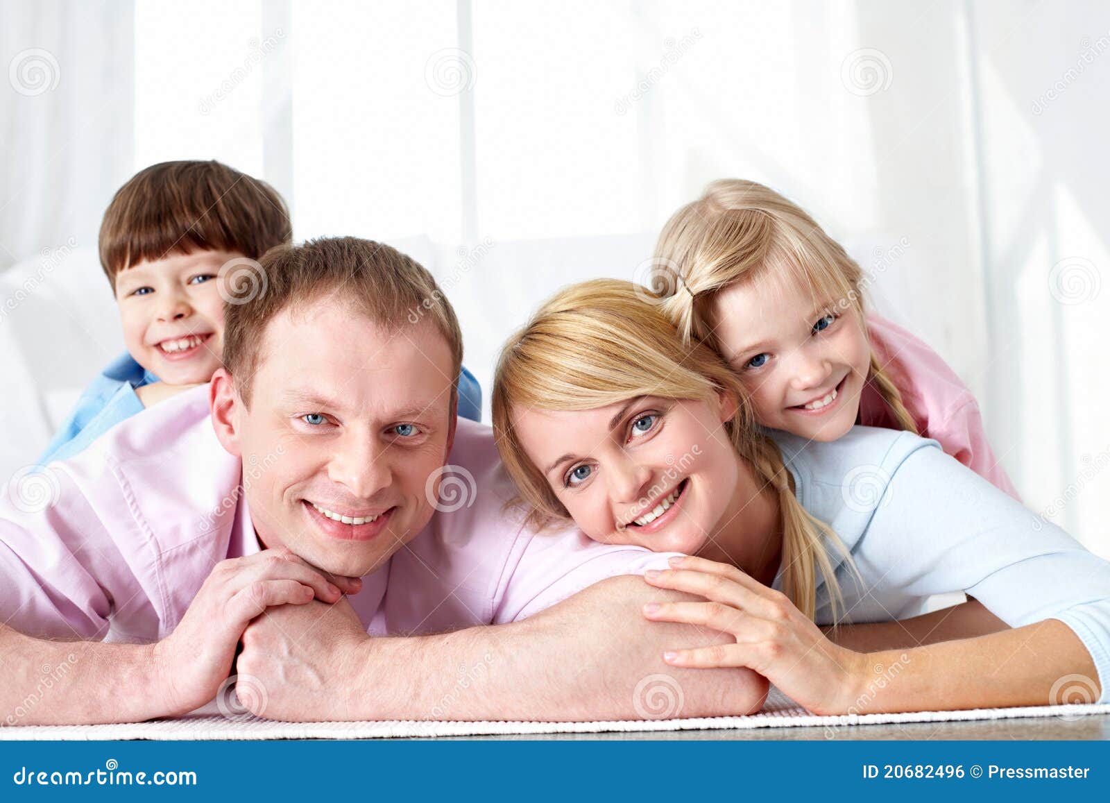 Family of four stock photo. Image of cheerful, girl, parenthood - 20682496
