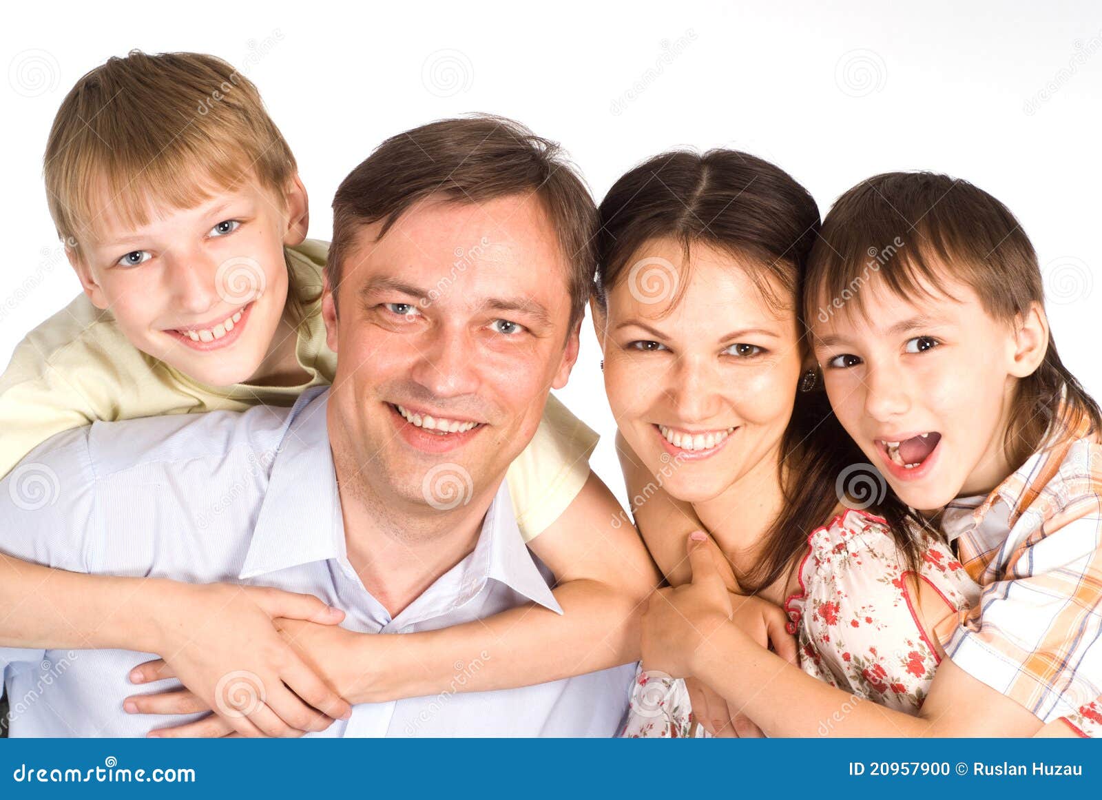 Family of a four stock photo. Image of lifestyle, happiness - 20957900
