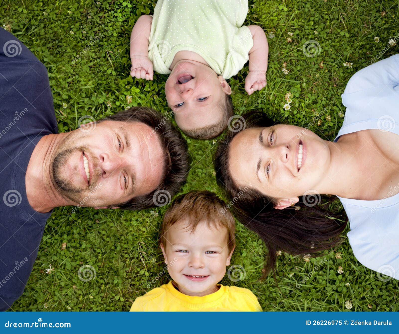 Family of four stock image. Image of cute, beautiful - 26226975