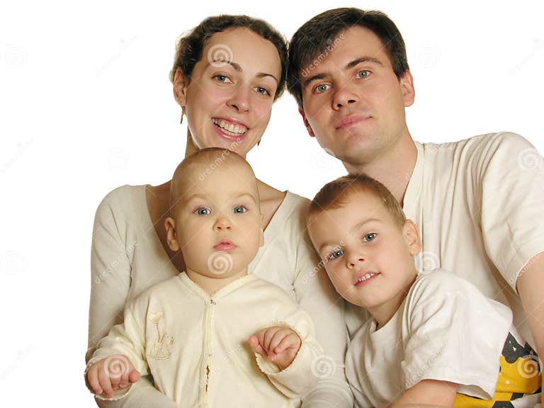 Family of four stock image. Image of smile, relationship - 383531