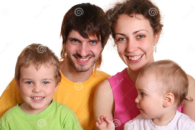 Family of four stock image. Image of four, daddy, mother - 872693