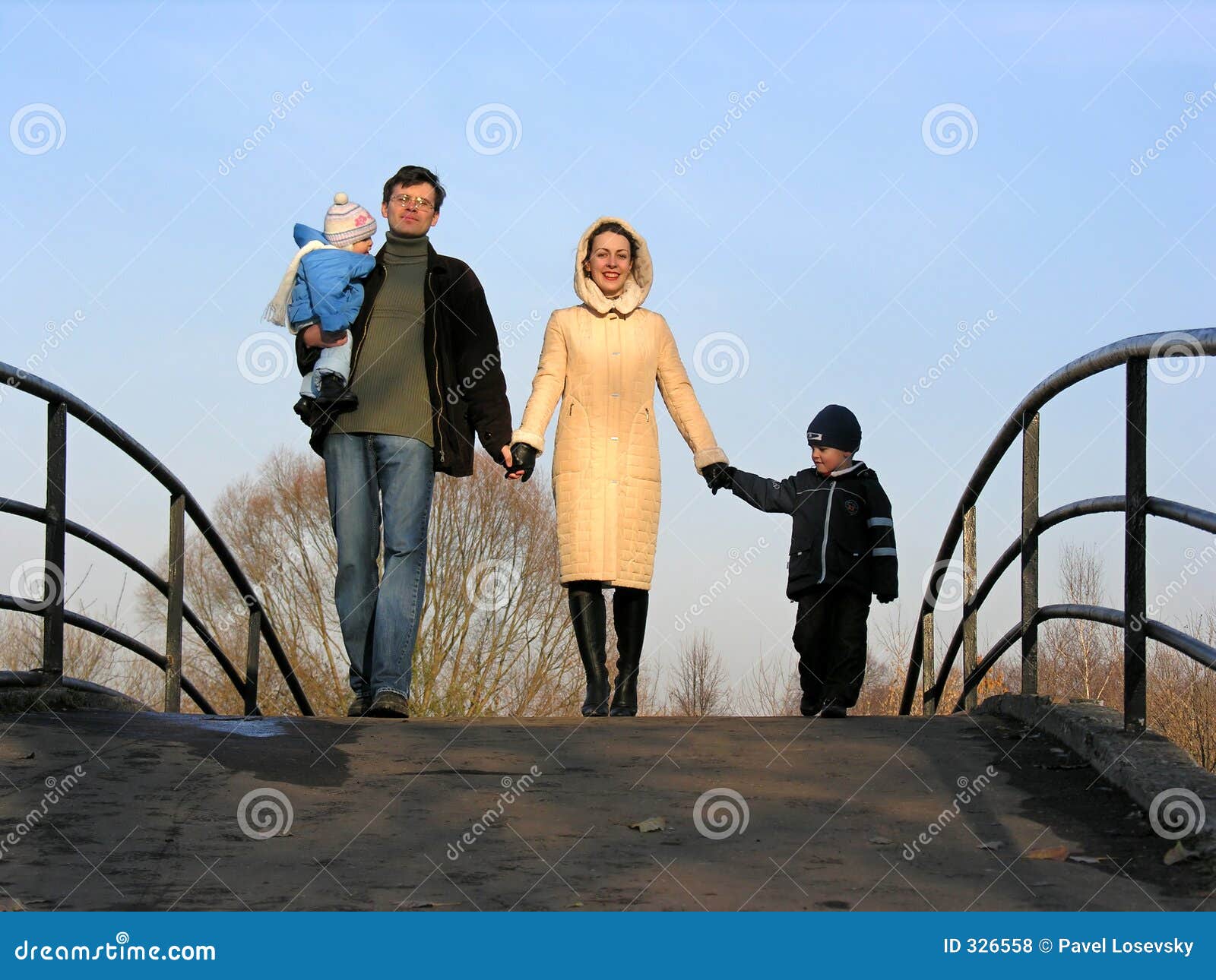 Family At The Bridge Stock Photography | CartoonDealer.com #32922572