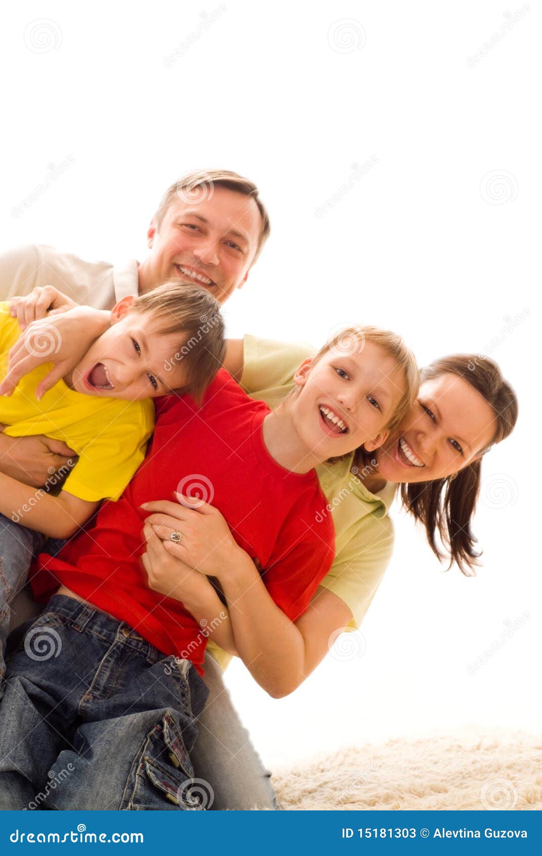 Family four on a light stock image. Image of drawing - 15181303