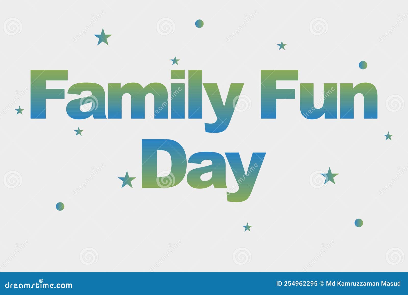 Family Fun Day Typography Text Vector Design Stock Vector ...