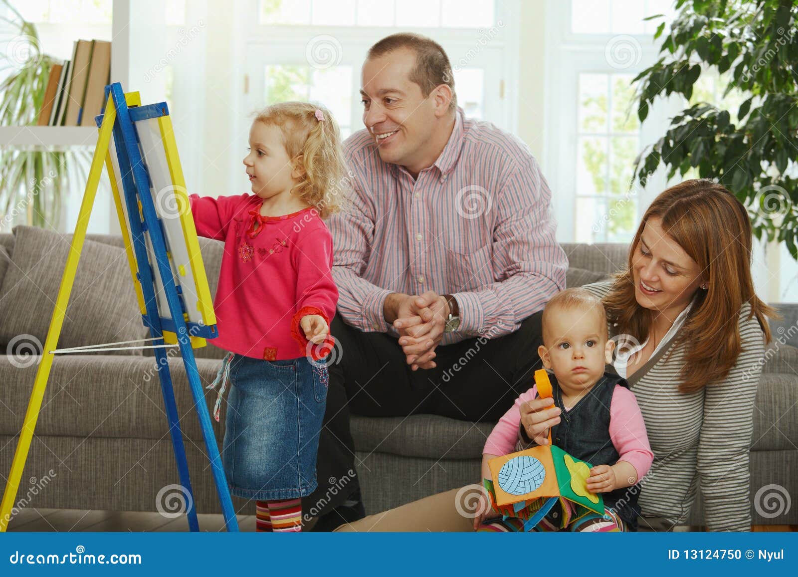 Family fun at home stock photo. Image of cute, enjoy - 13124750