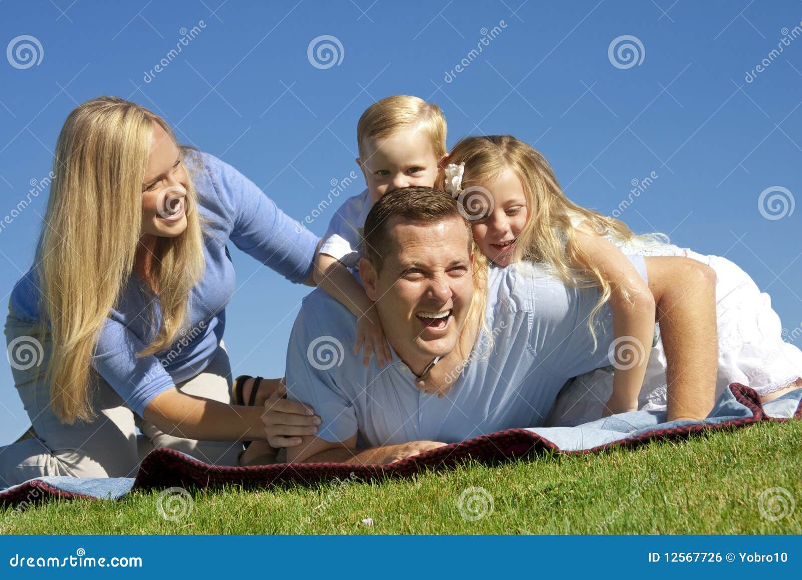 Family Fun and Laughter stock photo. Image of horizontal - 12567726