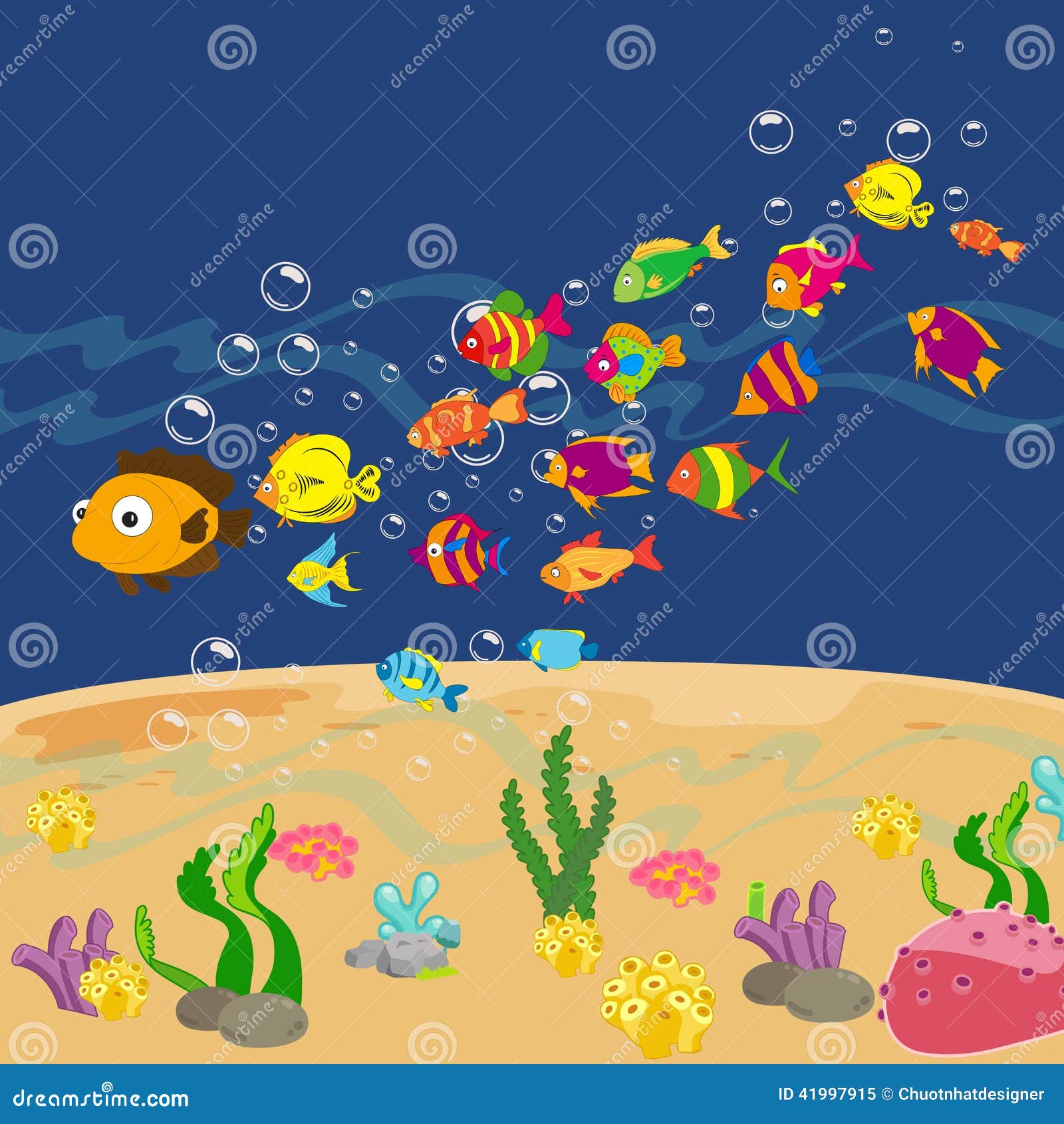Family Of Fish Vector Illustration | CartoonDealer.com #7776520