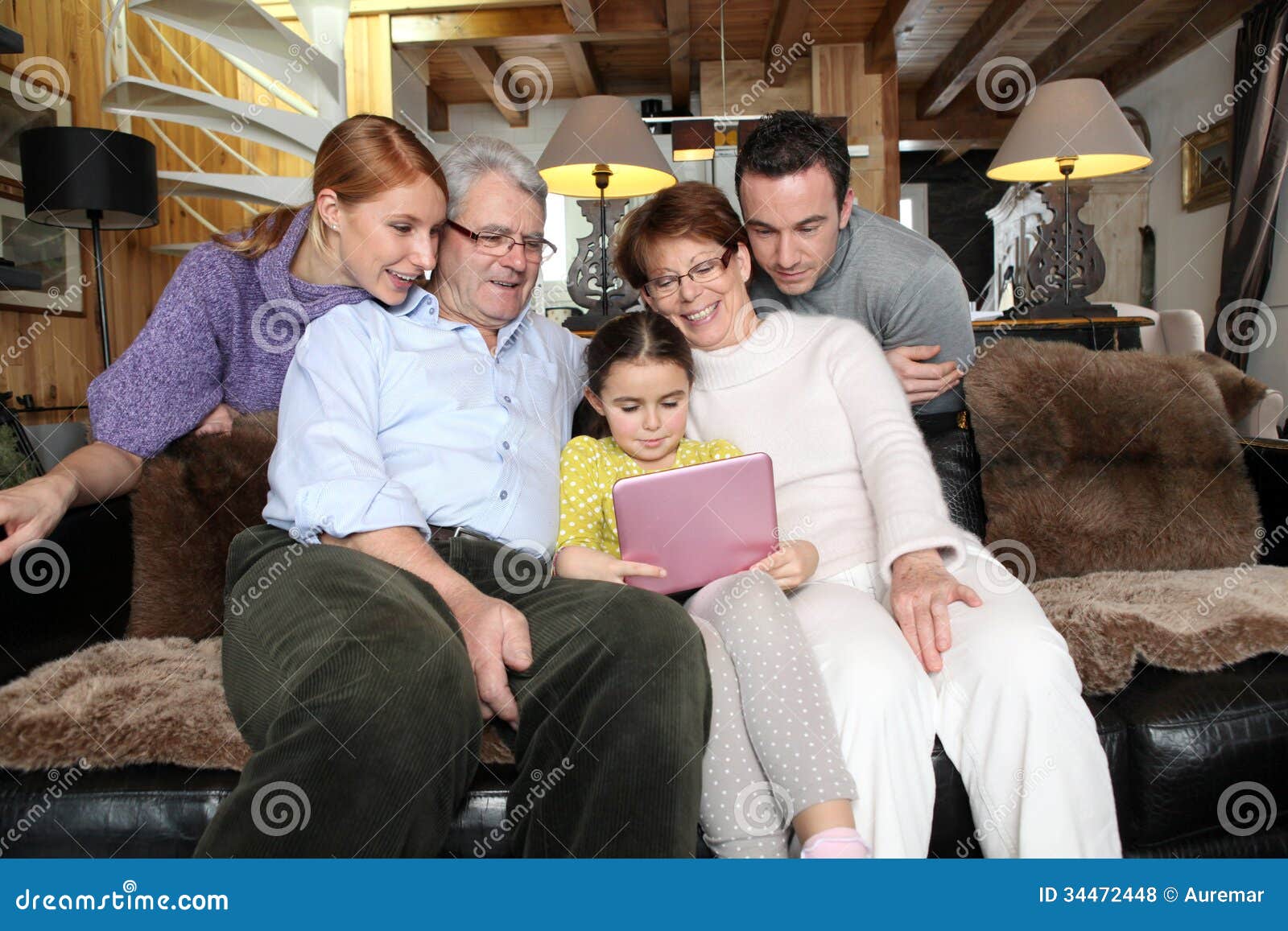 Family gathering at home stock photo. Image of holidays - 34472448
