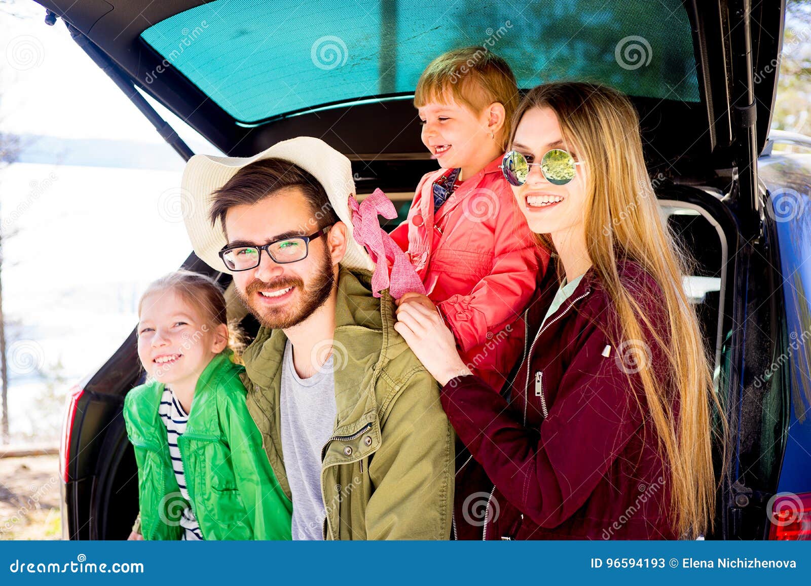 Family going on a car trip stock image. Image of male - 96594193